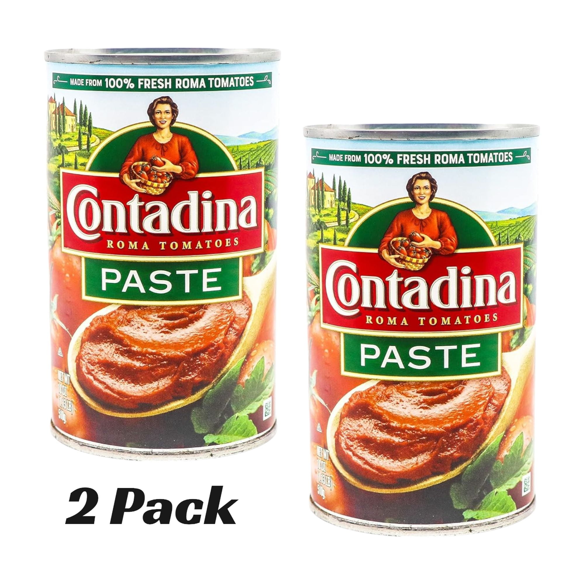 (2 pack) Contadina Canned Tomatoes Canned Tomato Paste, 18 oz Can ...