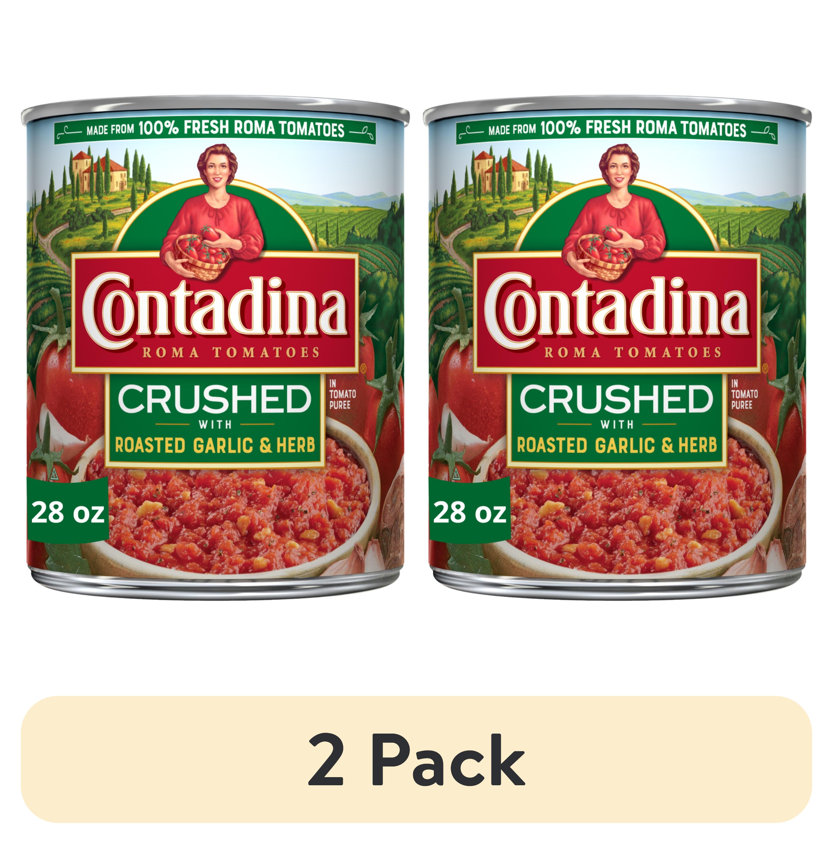 (2 pack) Contadina Crushed Tomatoes with Roasted Garlic, 28 oz Can ...
