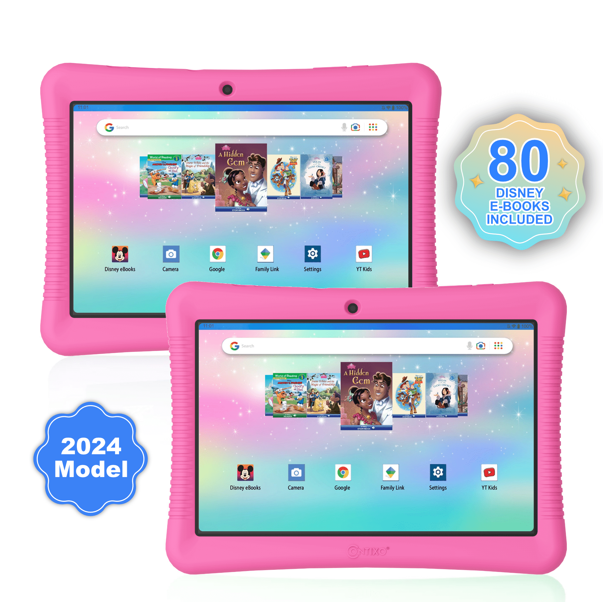 (2 pack) Contixo 10" Kids Tablet 2025 Model with Epic! & Lingokids ...