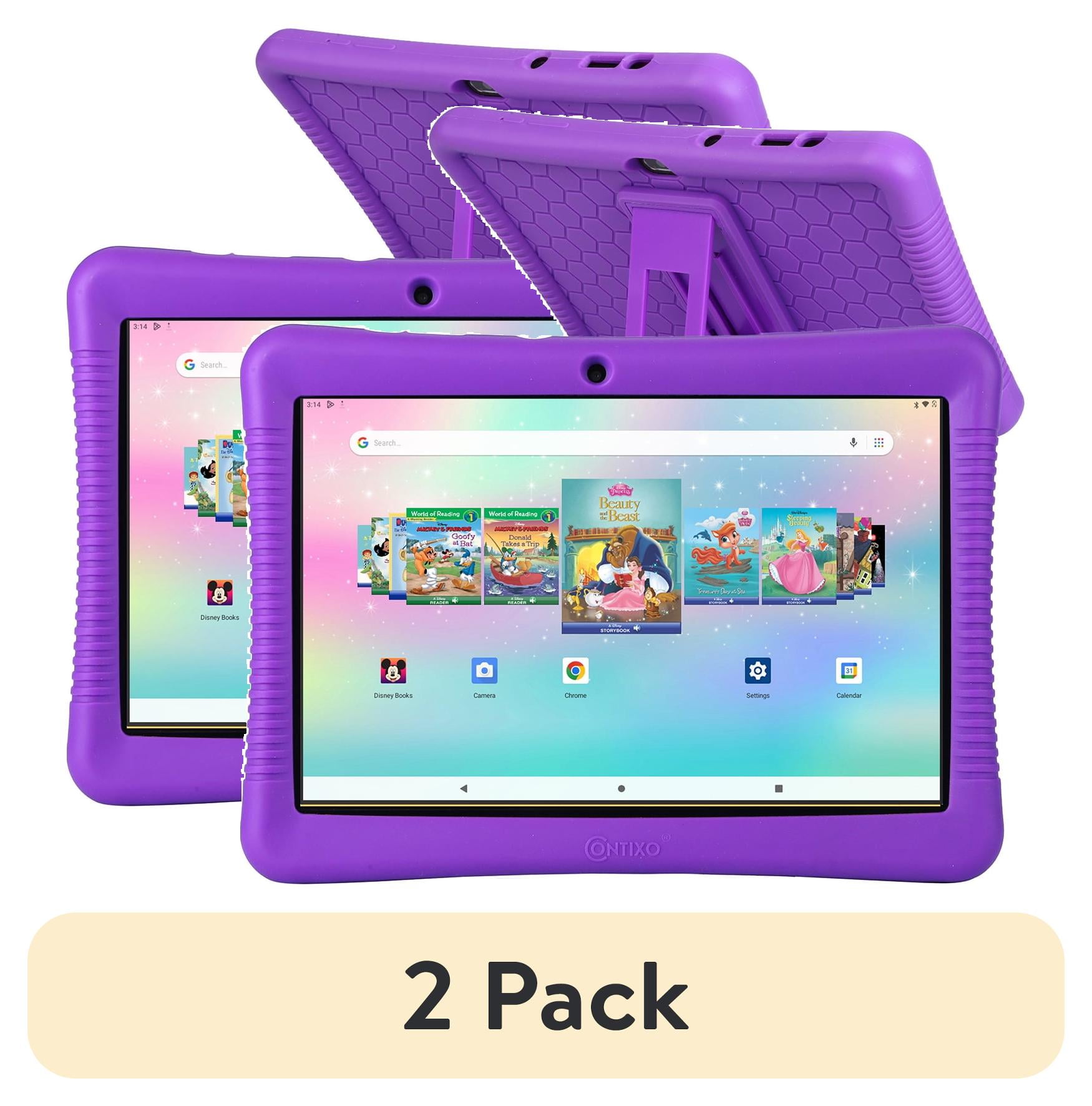 (2 pack) Contixo 10" Kids Tablet & Smart Watch Bundle, 80+ Disney eBooks, Parental Controls ...