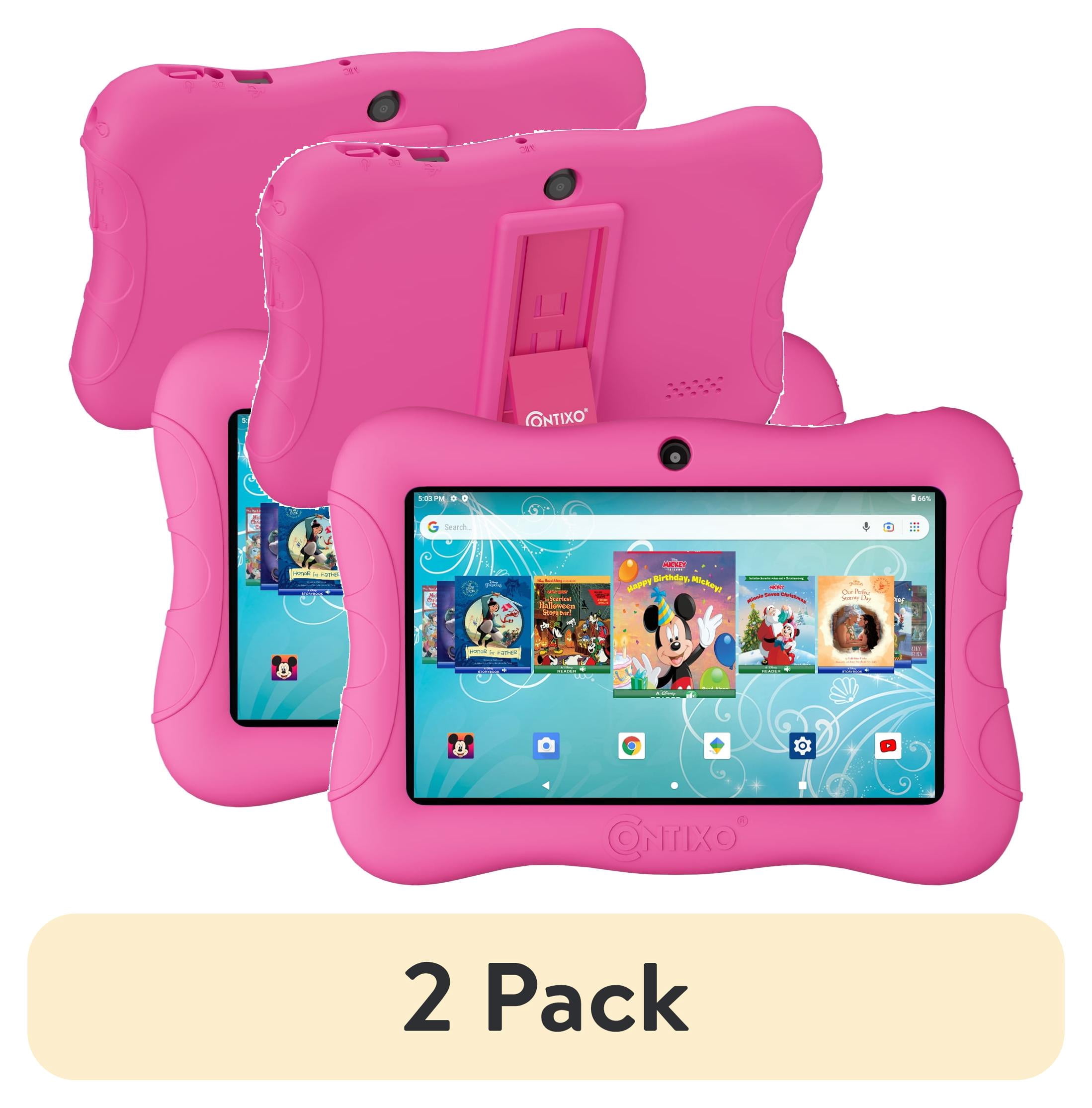 (2 pack) Contixo 7" Kids Tablet, 50 FREE Disney eBooks, 32GB ...