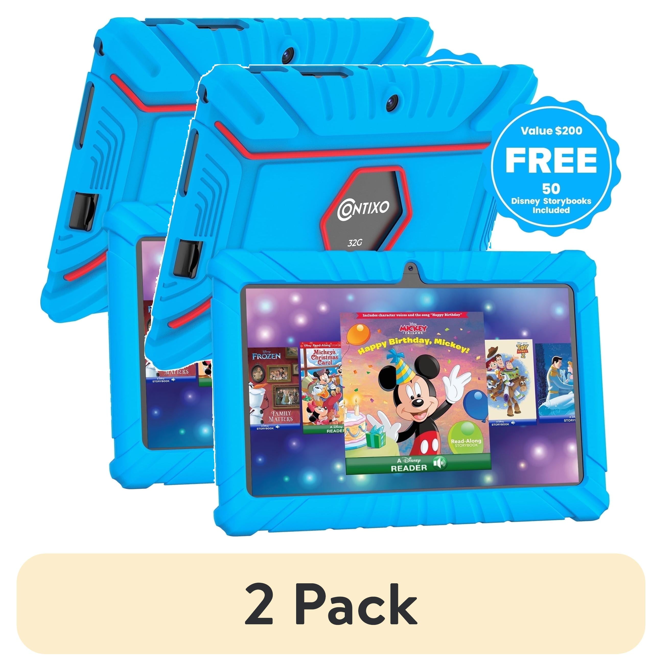 (2 pack) Contixo 7" Kids Tablet, Ages 3-7, 50+ Disney eBooks, Kid-Proof ...