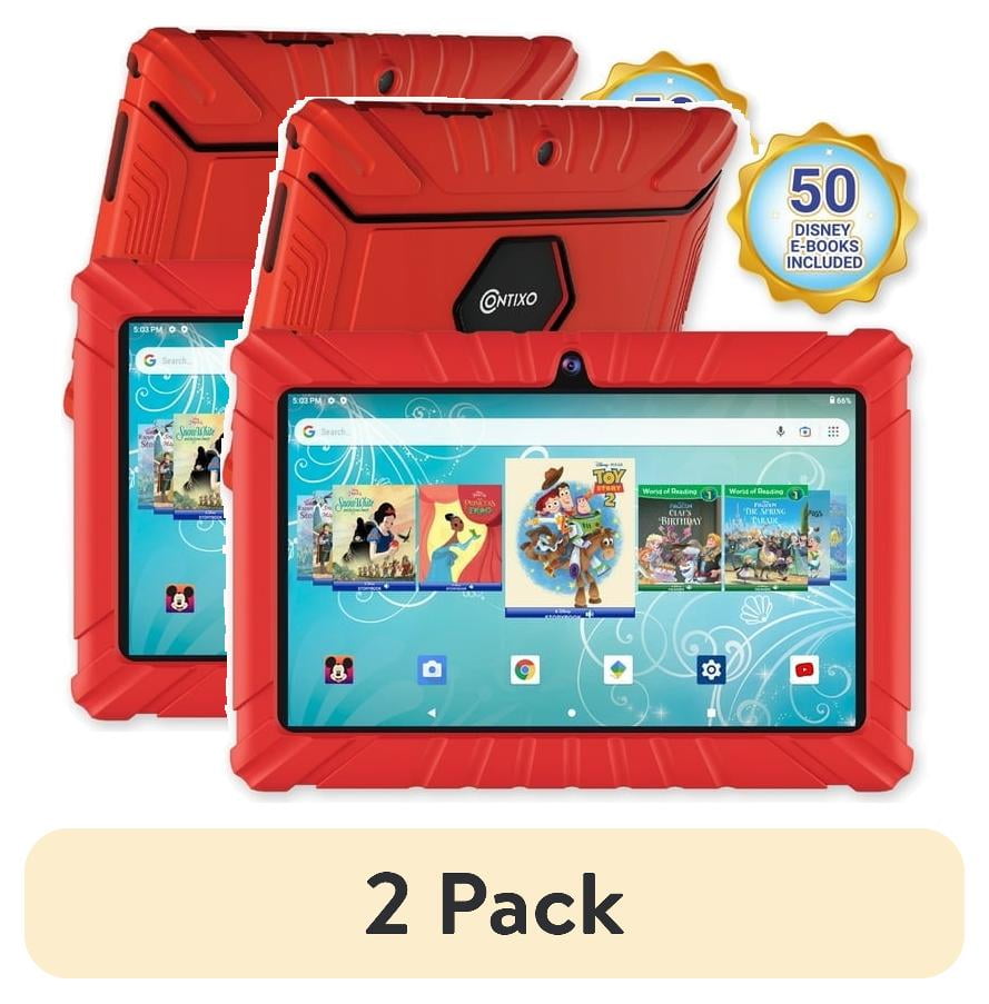 (2 pack) Contixo 7" Kids Tablet, Ages 3-7, 50+ Disney eBooks, Kid-Proof ...