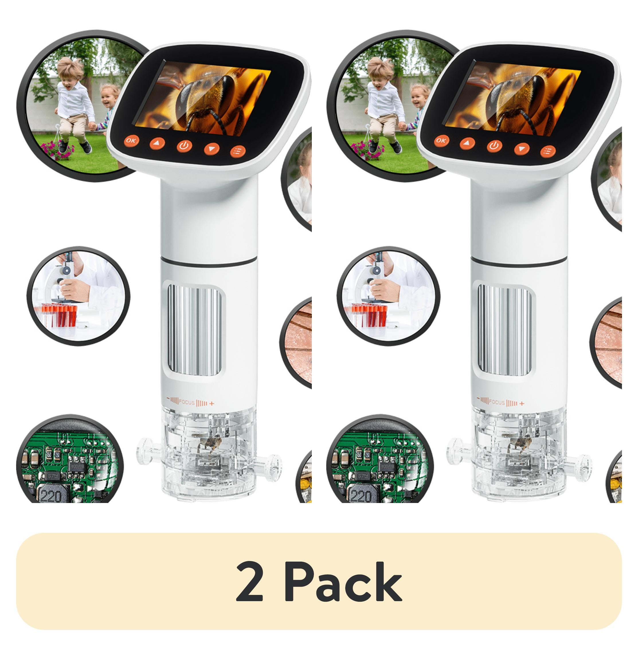 (2 pack) Contixo Digital Kids Microscope, 50x-1000x Magnification, 2MP ...