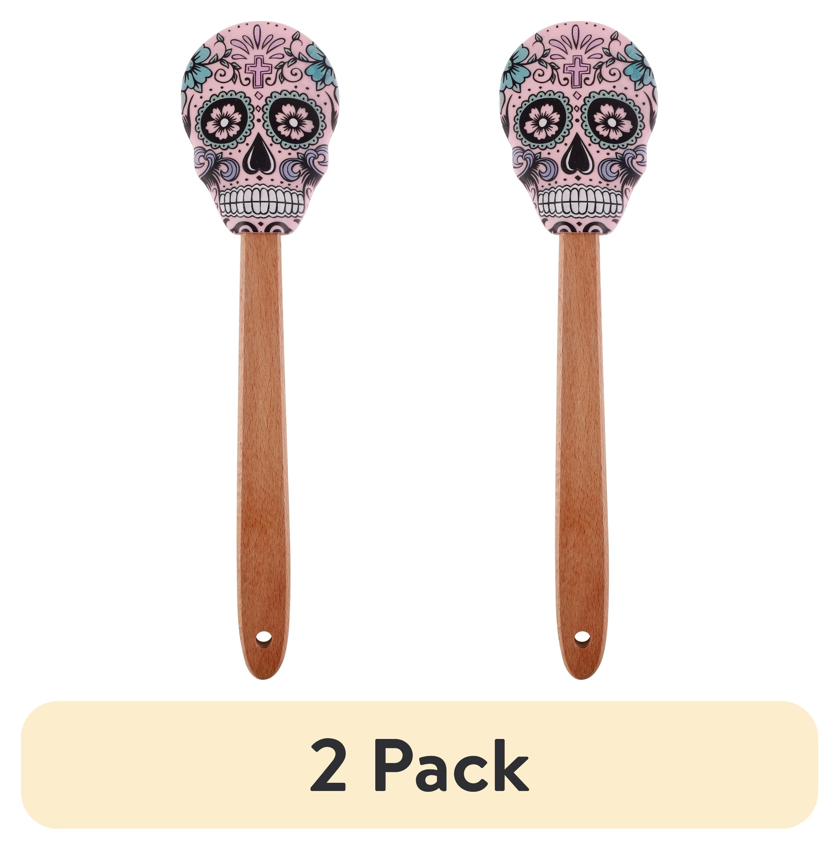 (2 pack) Cook With Color 2-Piece Pink Sugar Skull Figural Halloween ...