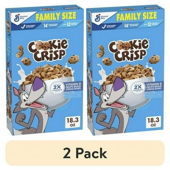 (2 pack) Cookie Crisp Breakfast Cereal, Chocolate Chip Cookie Taste ...