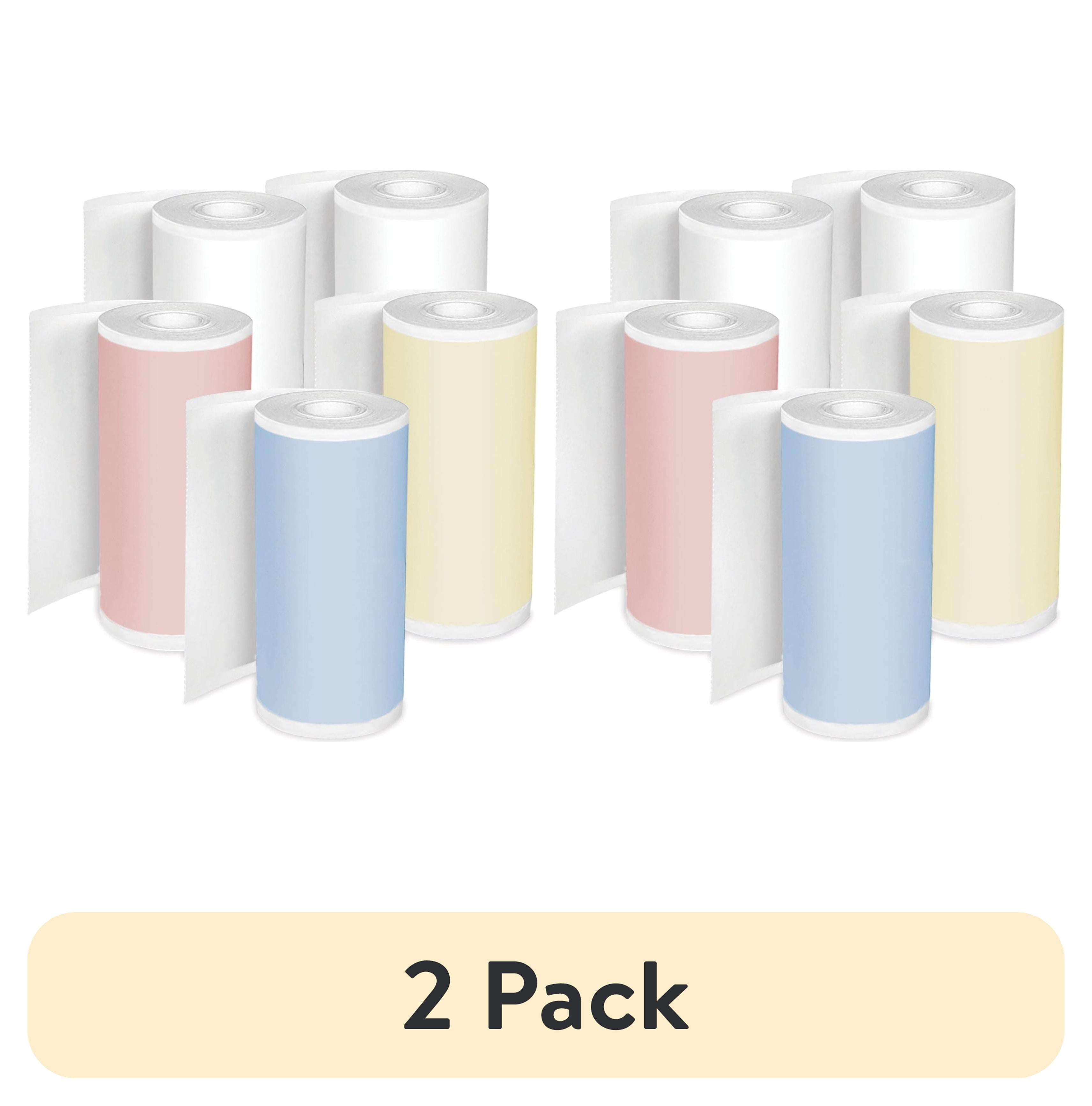 (2 pack) Core Innovations Thermal Paper Adhesive Sticker Rolls, 2.18 ...