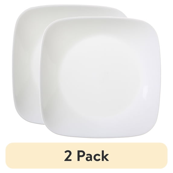 Corelle Pure White Square Dinner Plate 10.5 - Walmart.com