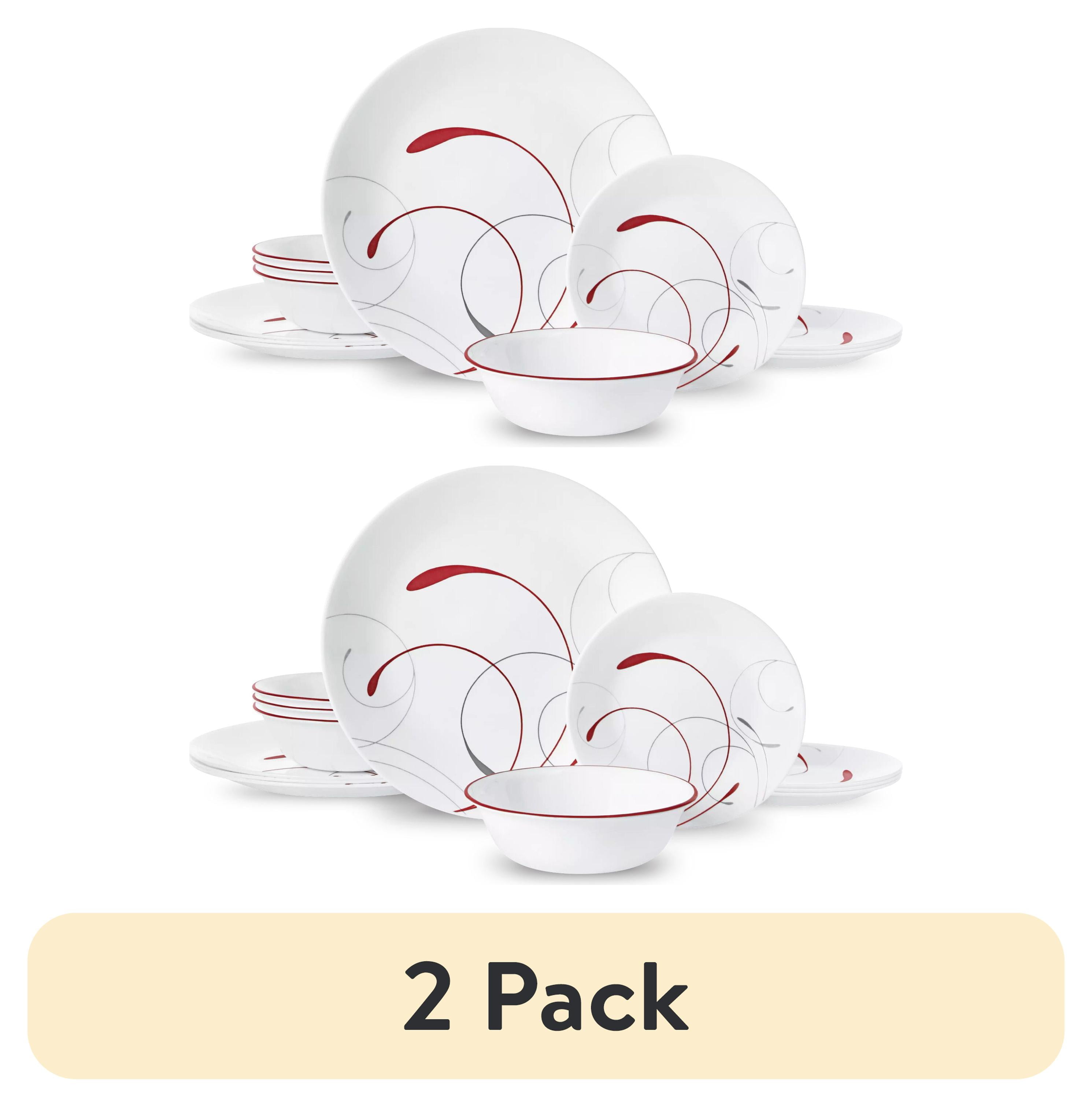 (2 pack) Corelle Splendor 12-Piece Glass Dinnerware Set (Service for 4 ...