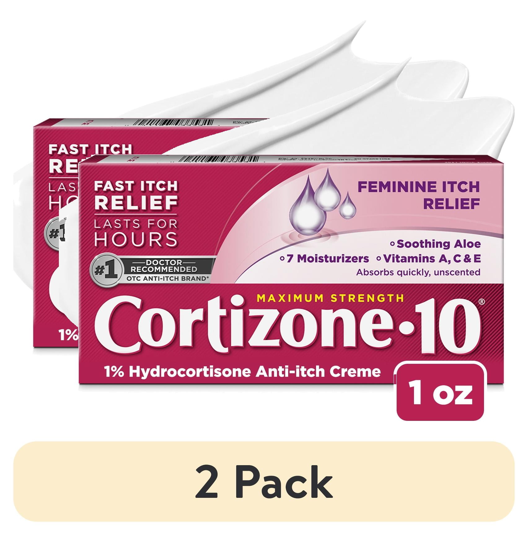 (2 pack) Cortizone-10 Maximum Strength 1% Hydrocortisone Feminine Anti ...