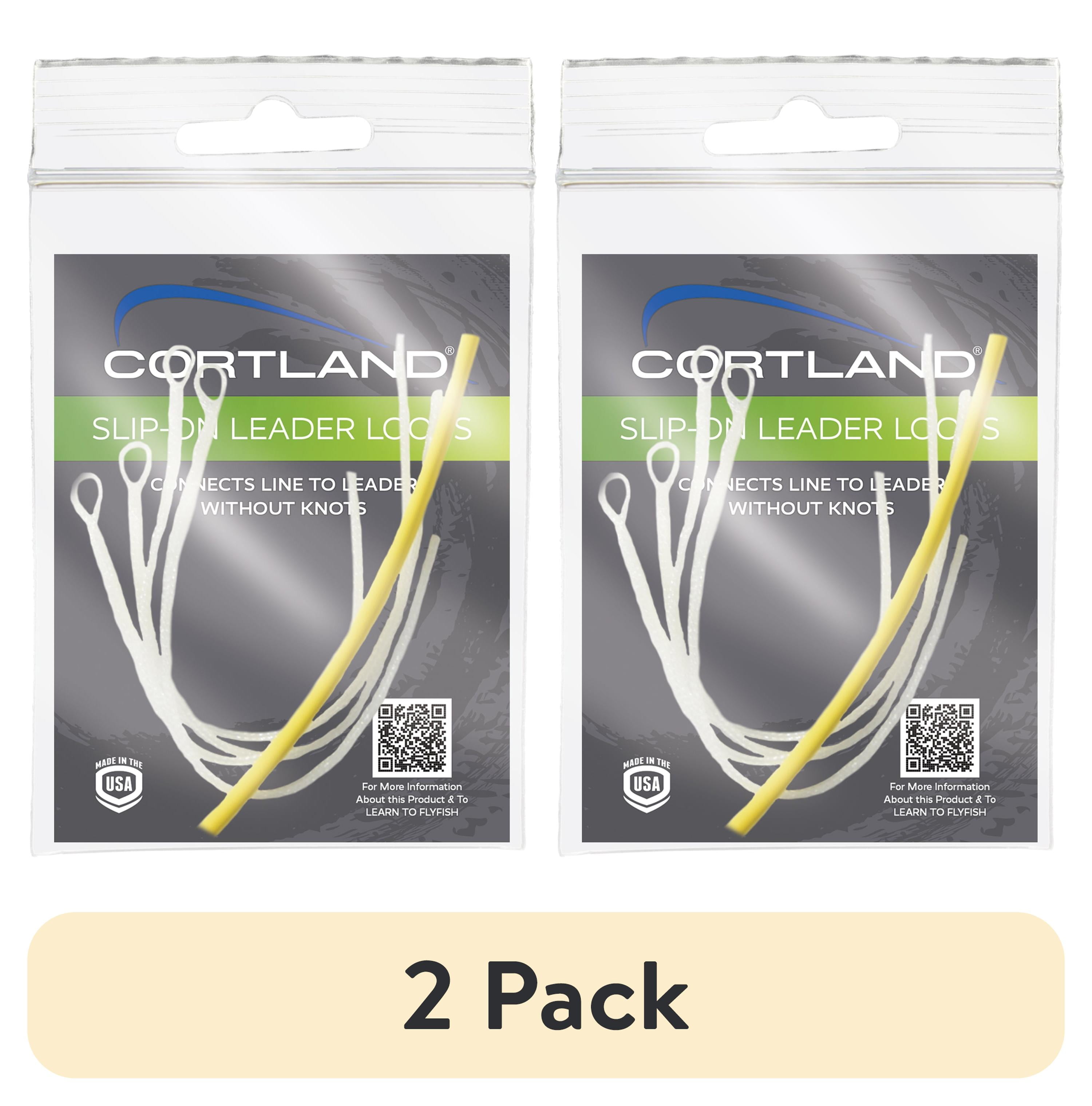 (2 pack) Cortland Slip-on Braided Leader Loops, Clear, 30-Pound Test ...
