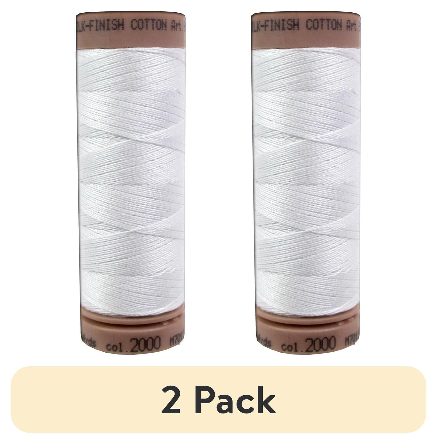 (2 pack) Cotton Machine Quilting Thread 40wt 164yd-White, Pk 5, Mettler ...