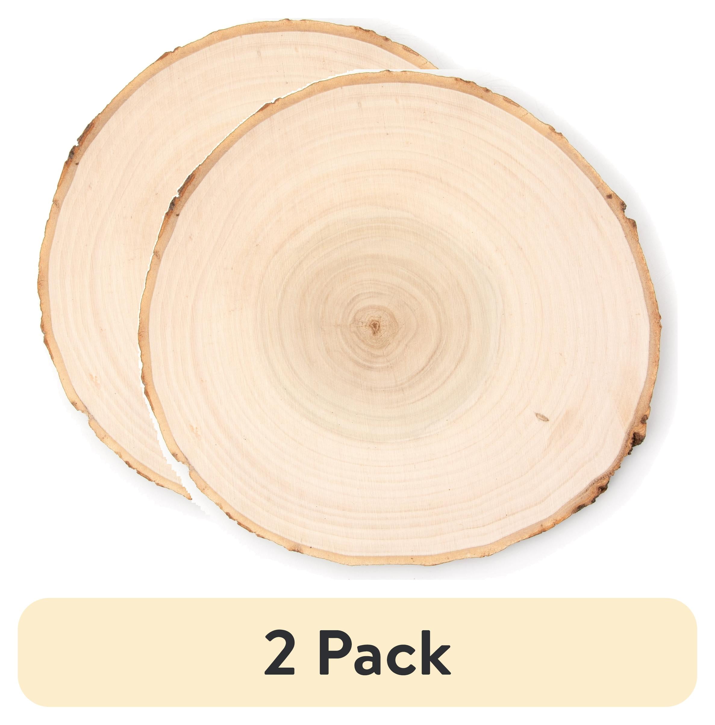 (2 pack) Cousin DIY 10-Inch Round Rustic Poplar Wood Plaque with ...