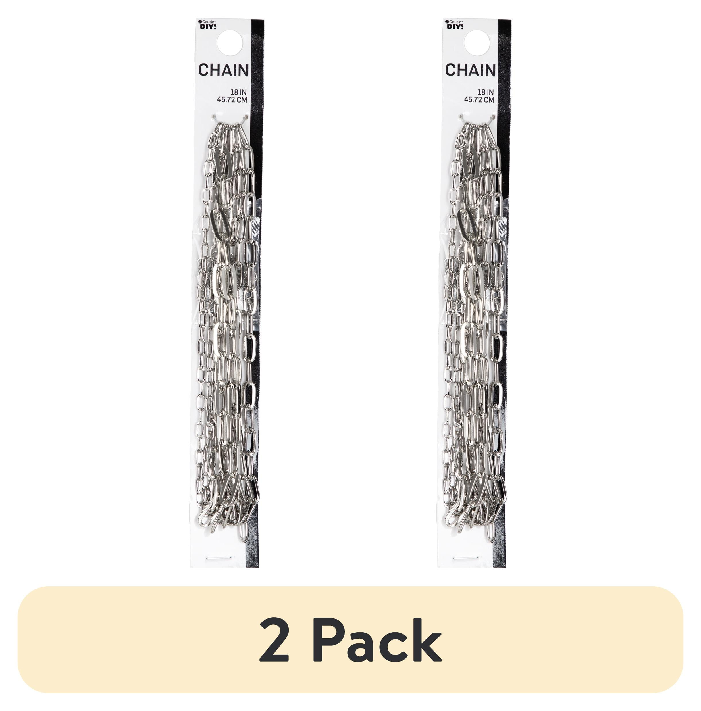 (2 pack) Cousin DIY 18 in Dainty Oval Chain with 3 in Extender, 3 Sizes ...