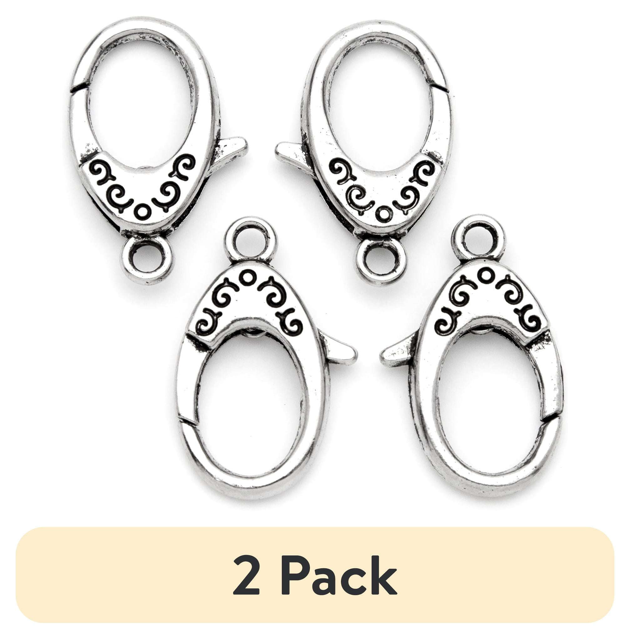 (2 pack) Cousin DIY Antique Style Large Metal Lobster Clasps, 4 Piece ...