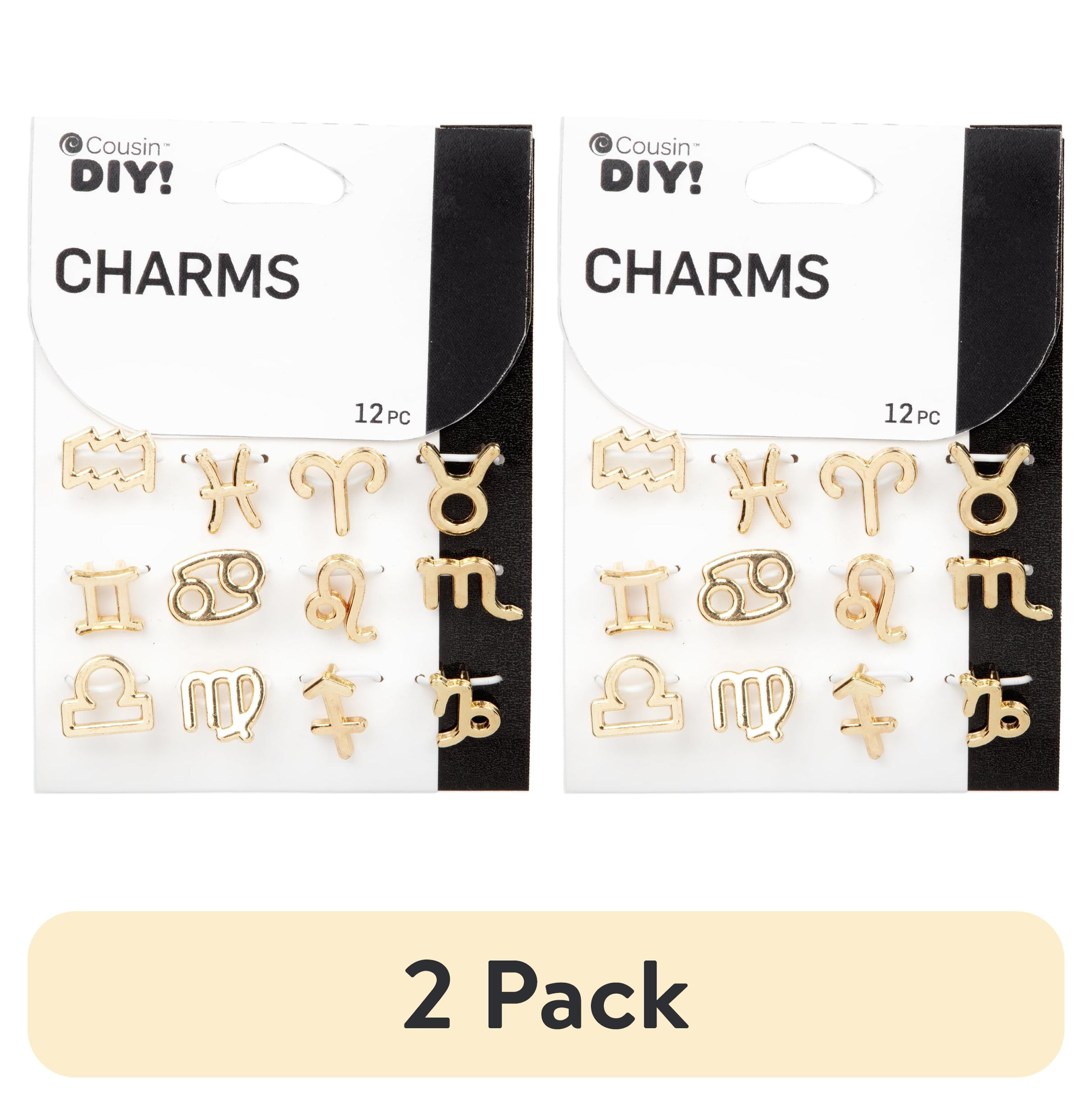 (2 pack) Cousin DIY Astrological Symbol Icon Slide Charms, 12 Piece ...