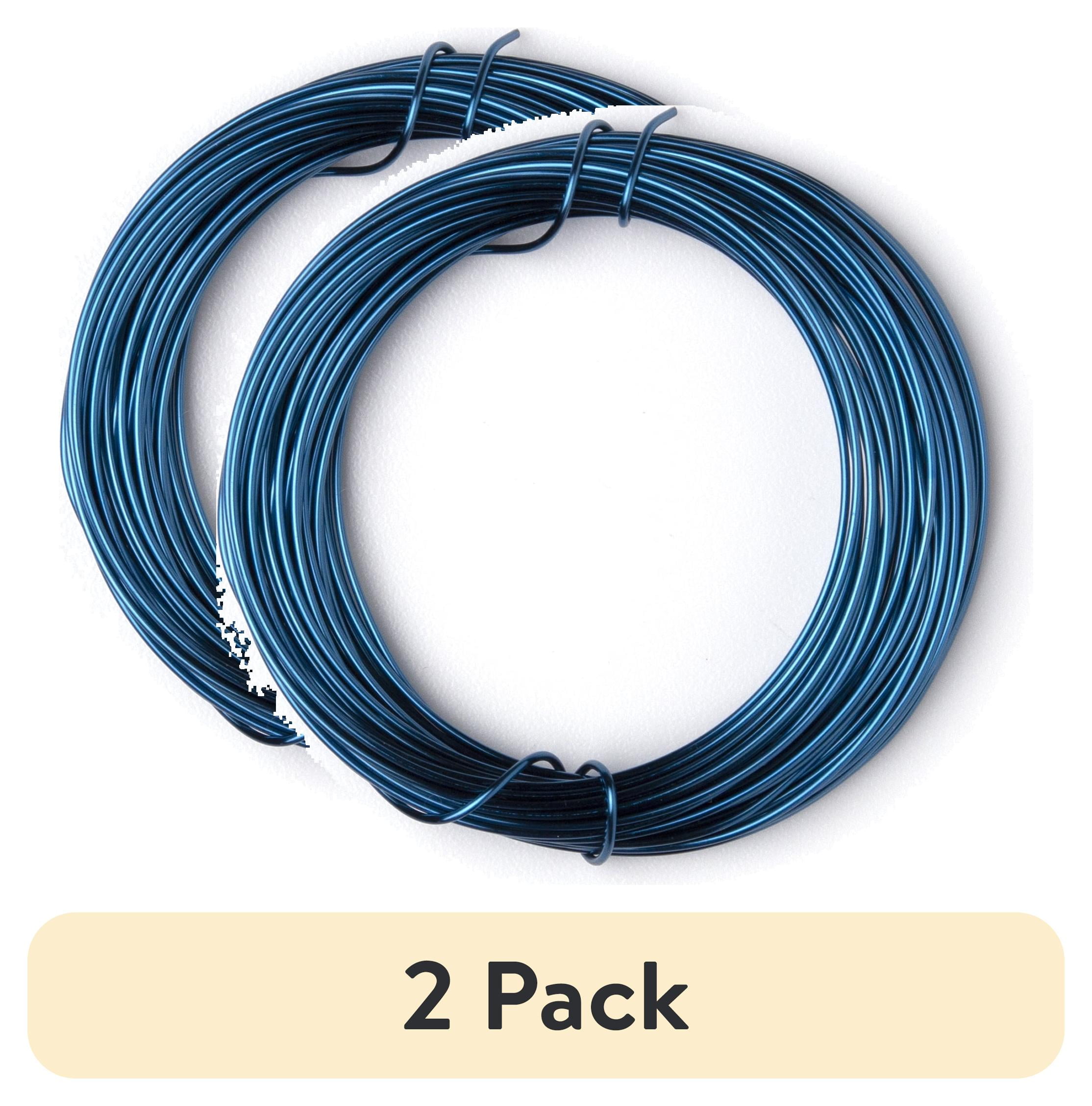 (2 pack) Cousin DIY Coated Copper Wire, Blue Finish, 20ga, 24 ft Roll ...