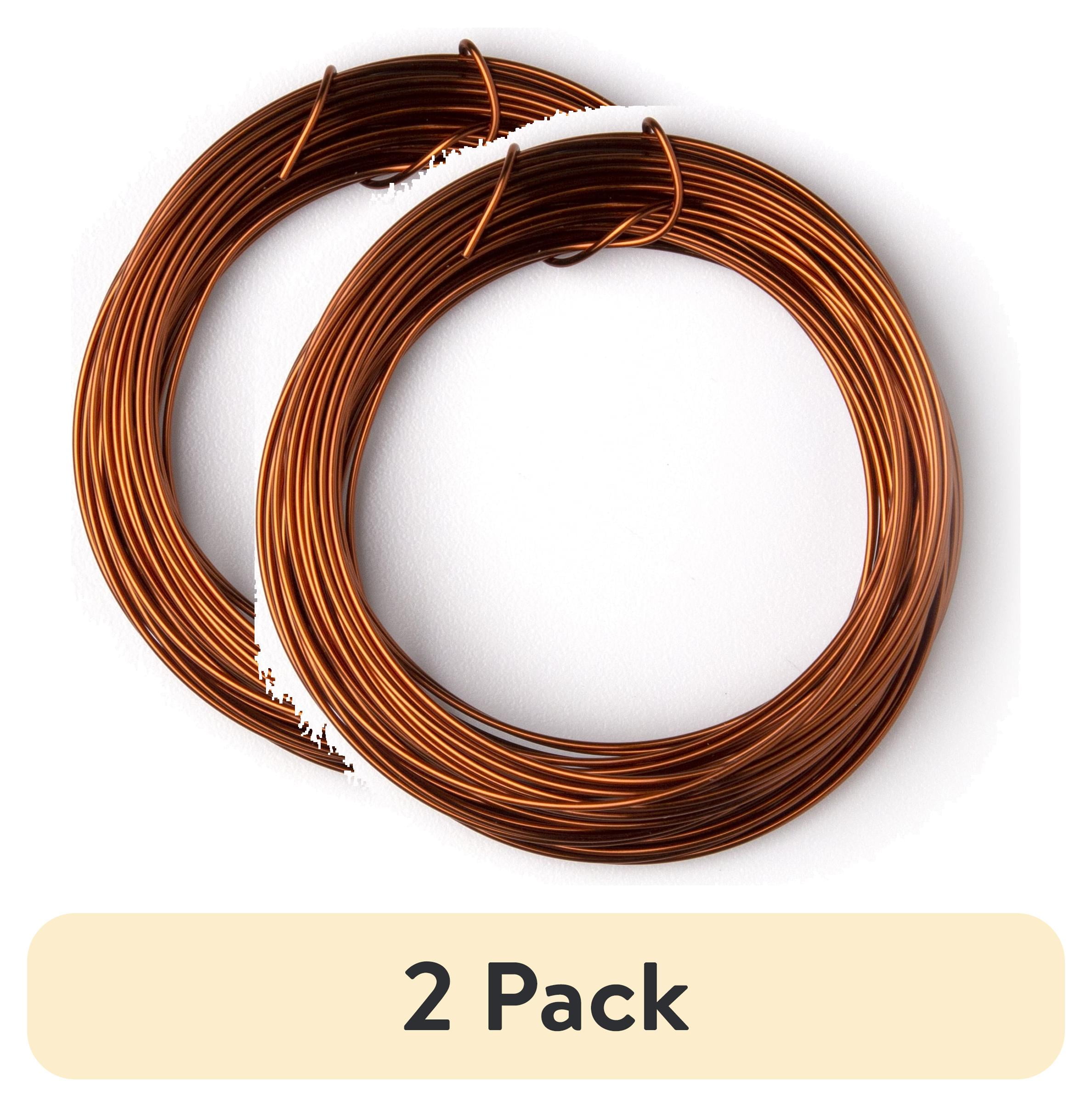 (2 pack) Cousin DIY Coated Copper Wire, Brown Finish, 20 Ga, 24 ft Roll ...
