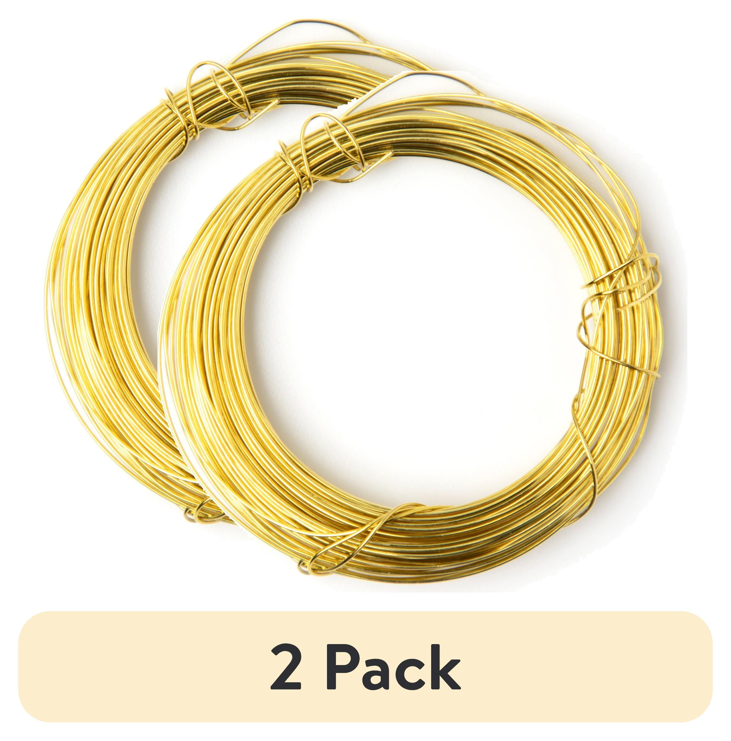 (2 pack) Cousin DIY Coated Copper Wire, Gold Finish, 22 Ga, 32 ft Roll ...