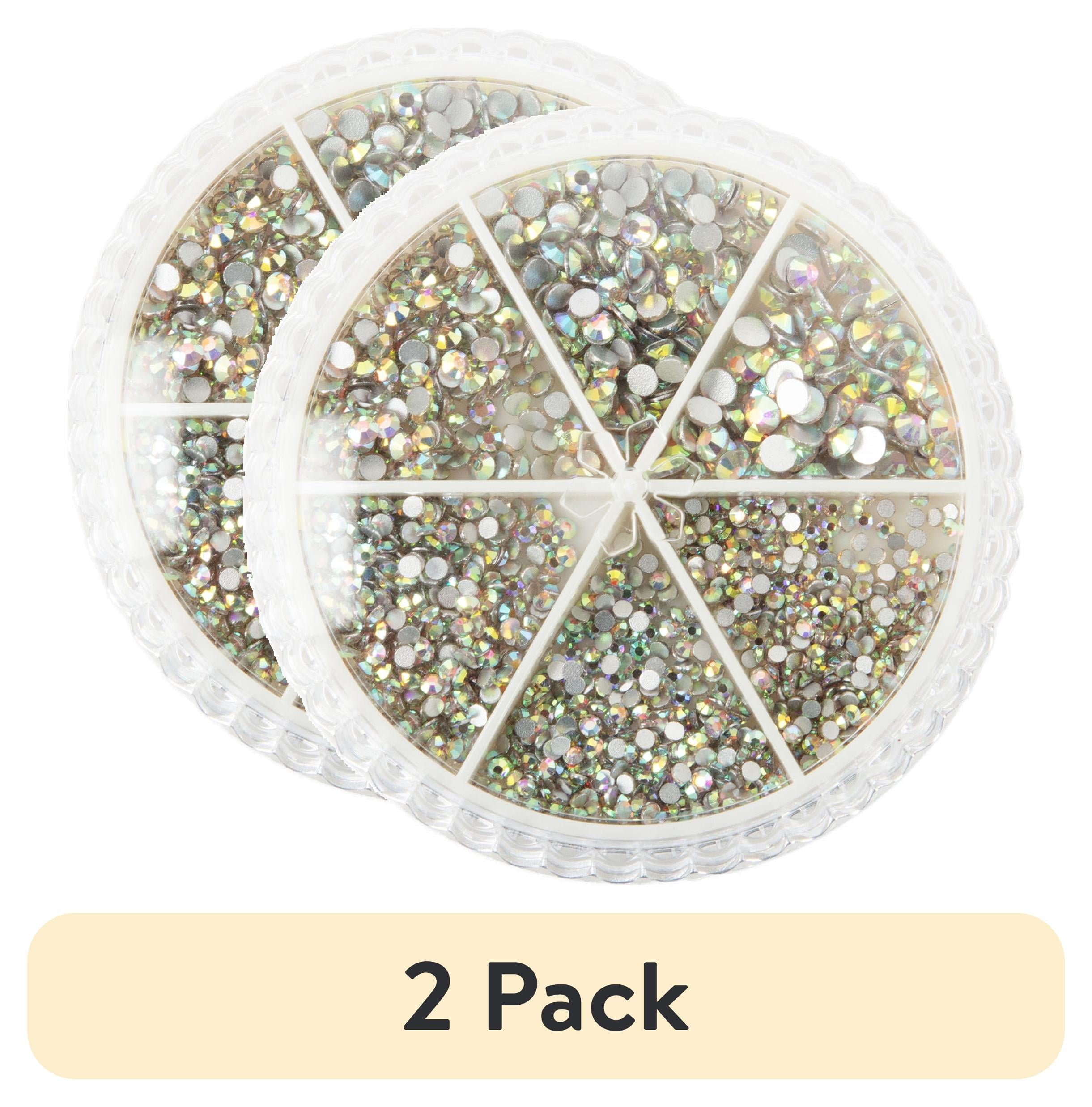(2 pack) Cousin DIY Crystal Flatback Variety Pack, Clear AB, 23g, 1248 ...