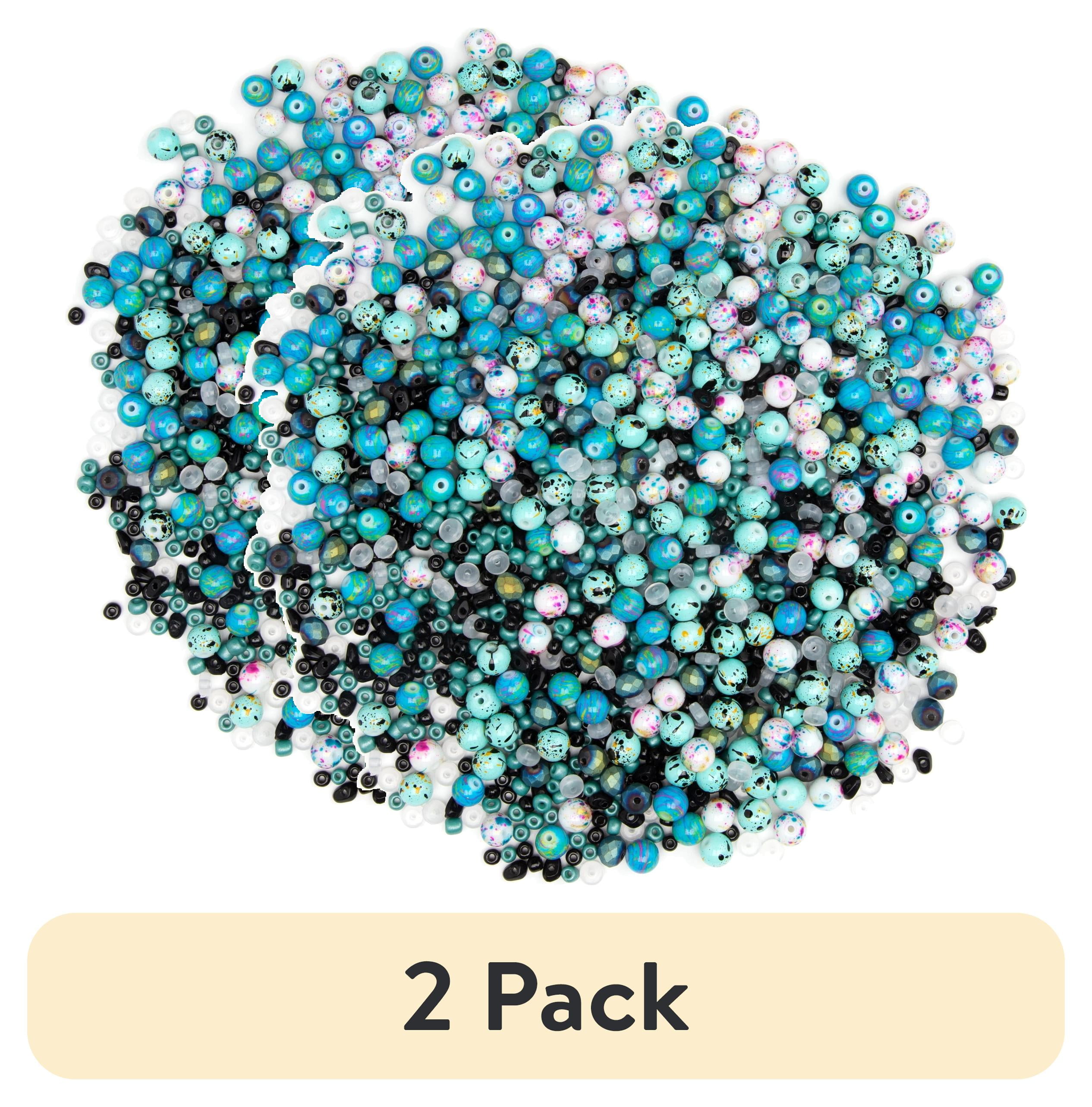 (2 pack) Cousin DIY Glass and Acrylic Bead Mix, Turquoise, Blue, Green ...