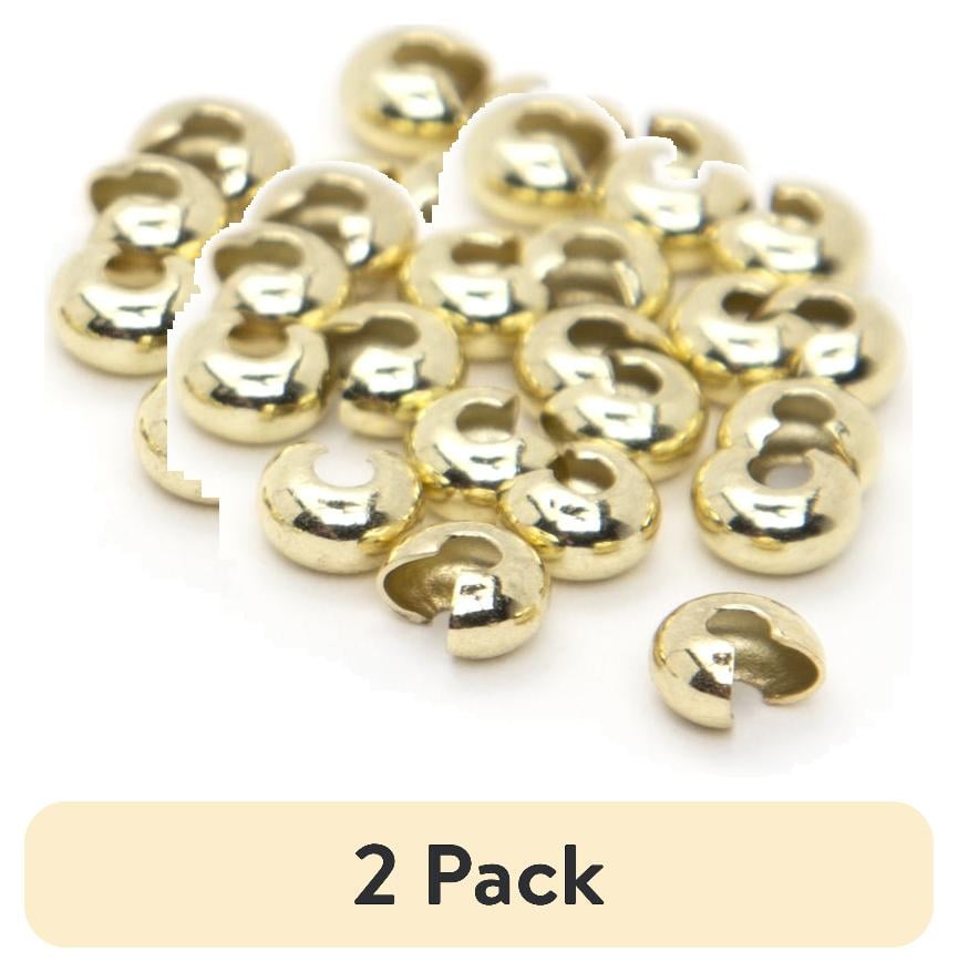 (2 pack) Cousin DIY Metal Crimp Bead Cover, 120 Piece, Gold Finish ...