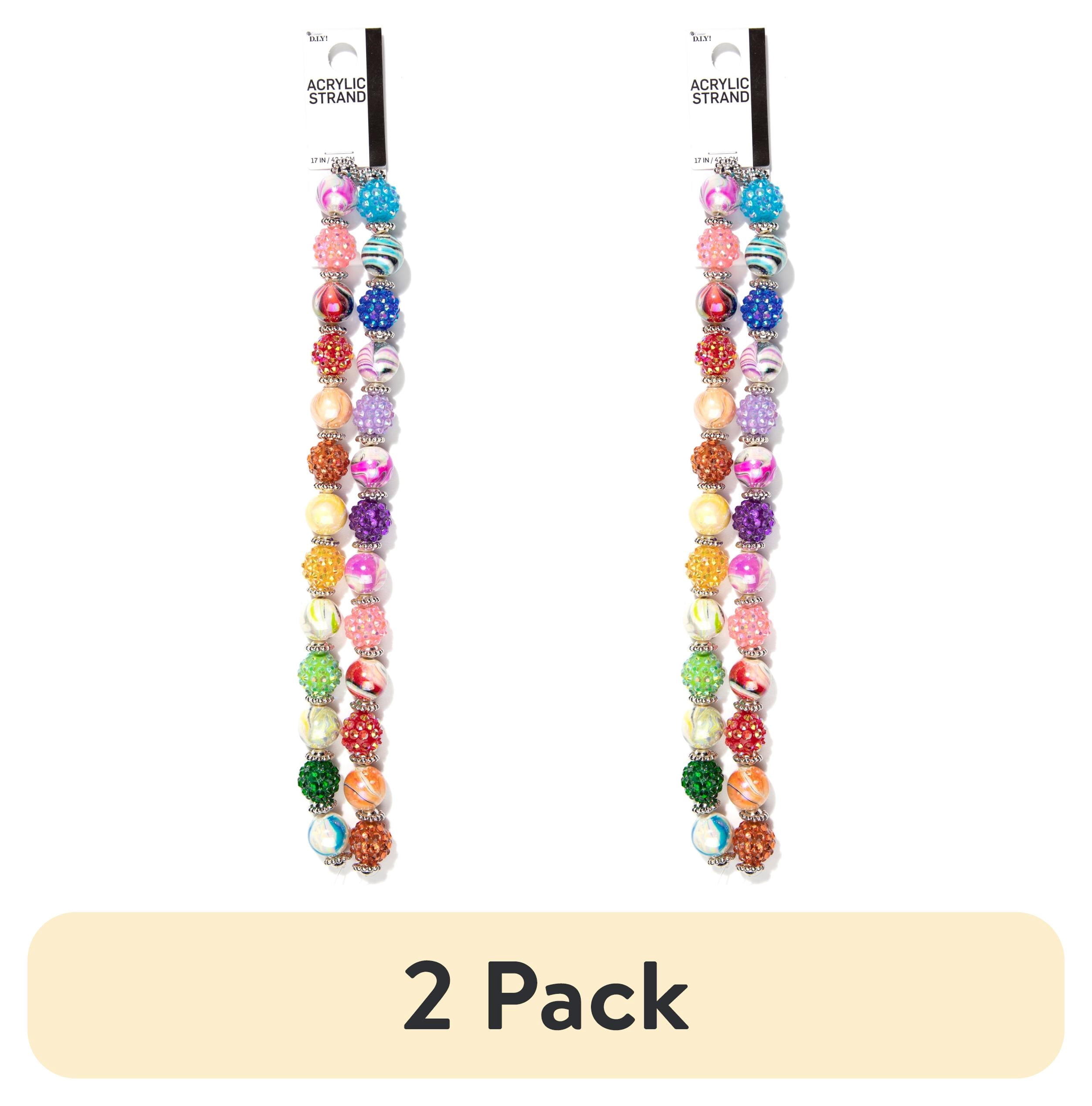 (2 pack) Cousin DIY Multicolor Acrylic Shambala Bead Strand, 17 in, 62 ...