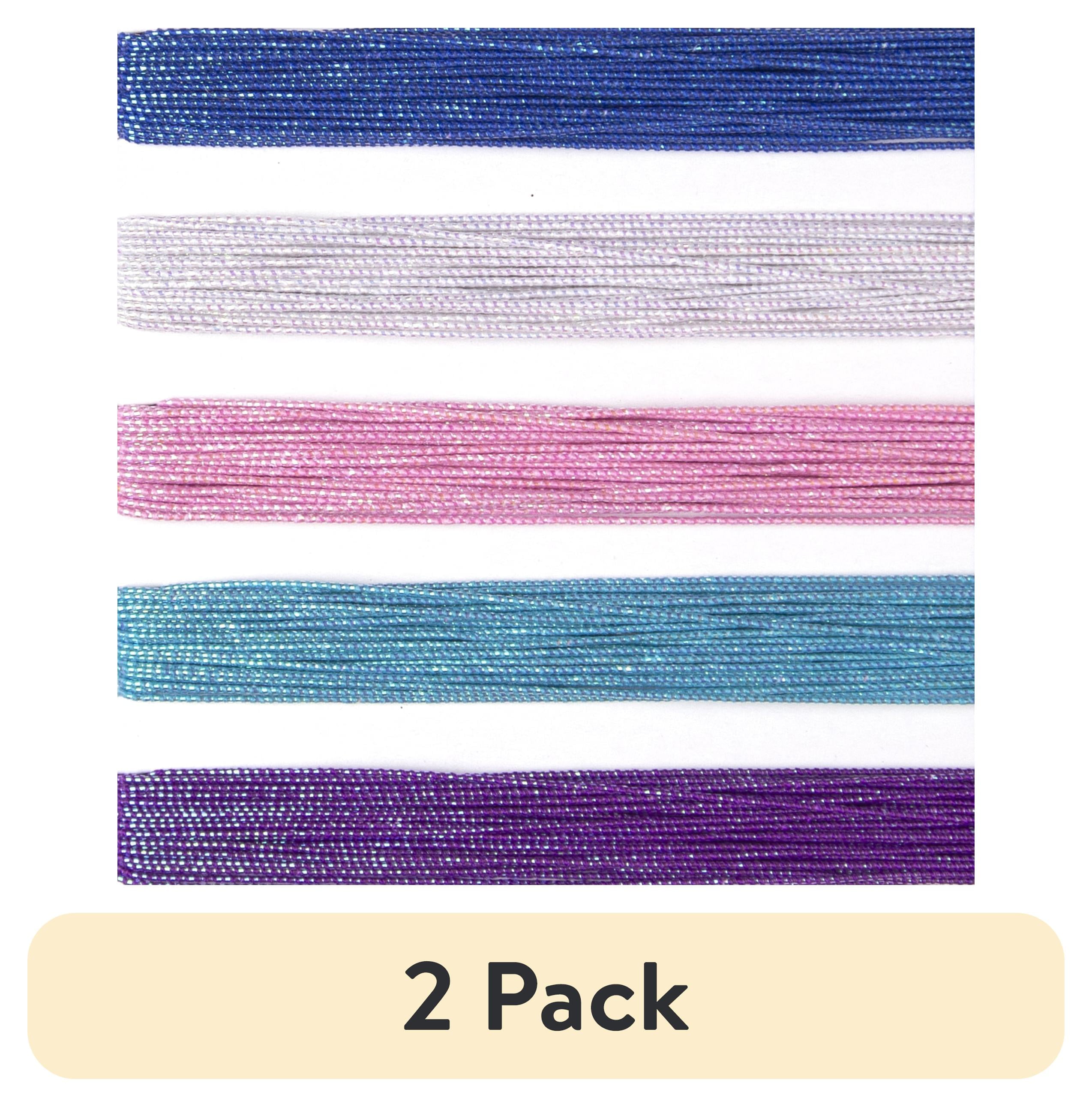 (2 pack) Cousin DIY Pastel Sparkle Stretch Cord, Jewelry Making, Blue ...