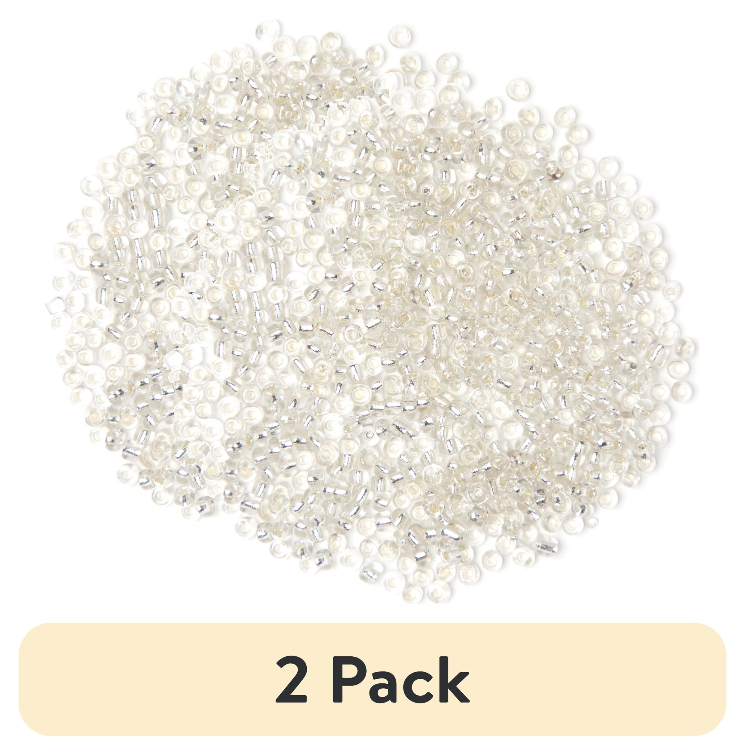 (2 pack) Cousin DIY Silver E-Bead Bulk Pack, 100g, 1000 Piece, Seed ...