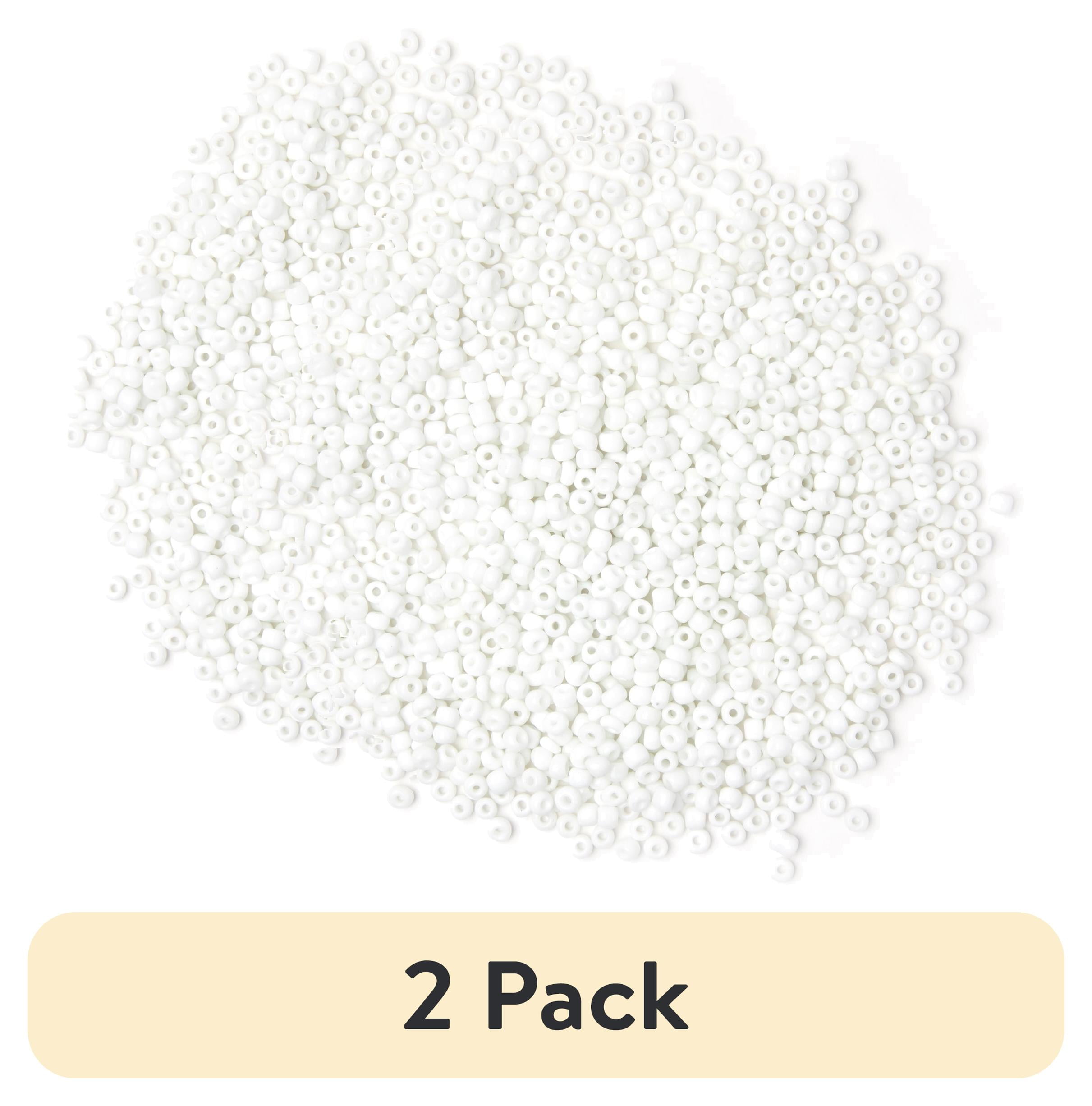 (2 pack) Cousin DIY White Glass E-Bead Bulk Pack, 100g, 1000 Pieces ...