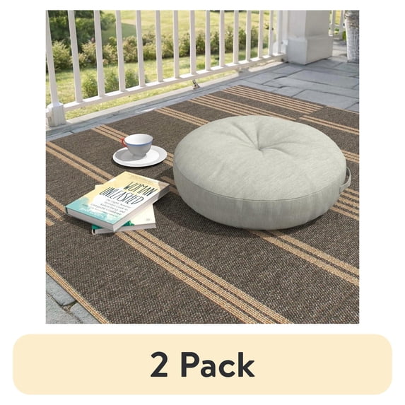 (2 pack) Covers & All Sunbrella Indoor/Outdoor Floor Pillow, 24 Inch ...