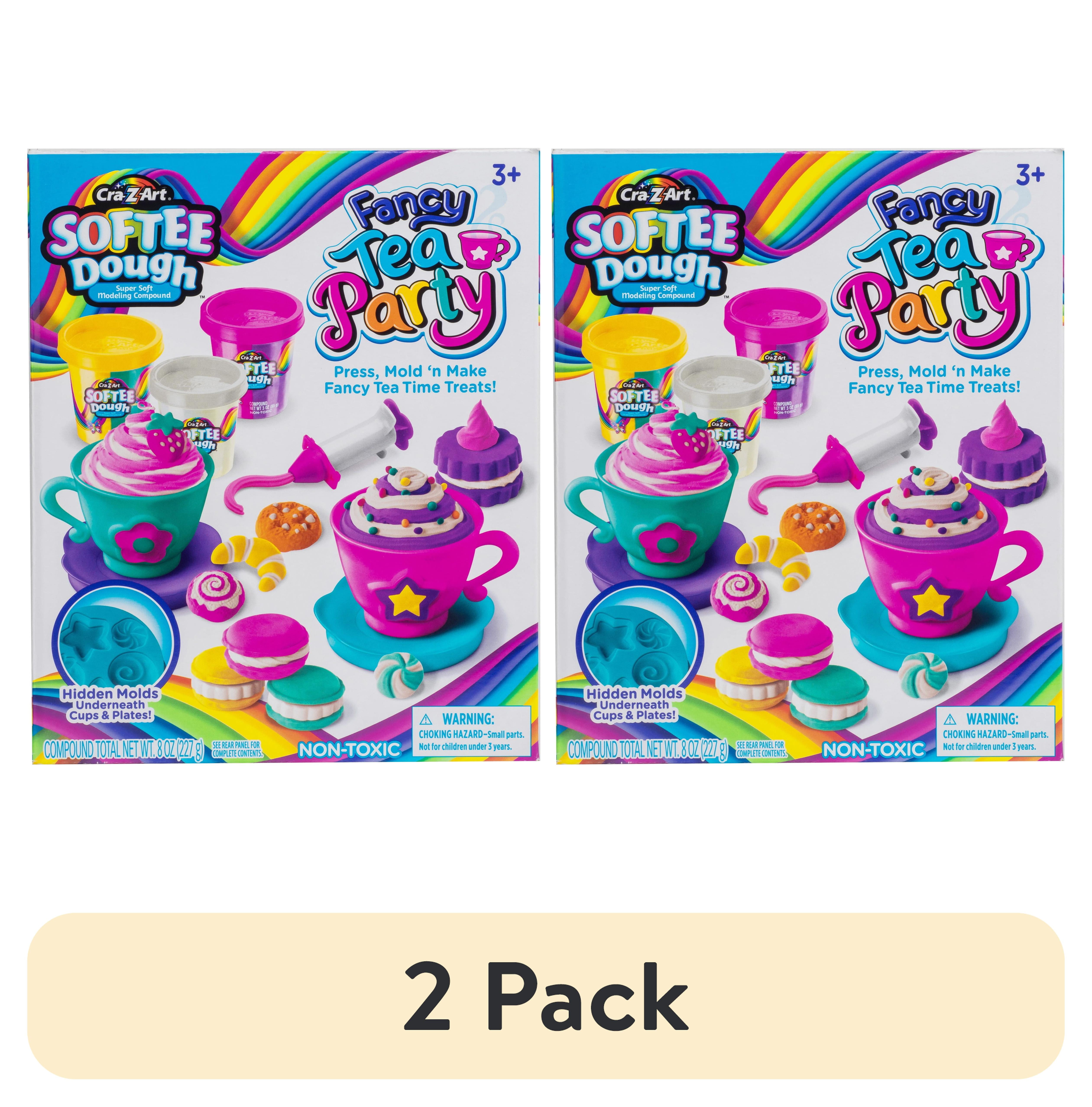 (2 pack) Cra-Z-Art Softee Dough Fancy Tea Party, 1 Multicolor Dough Set ...