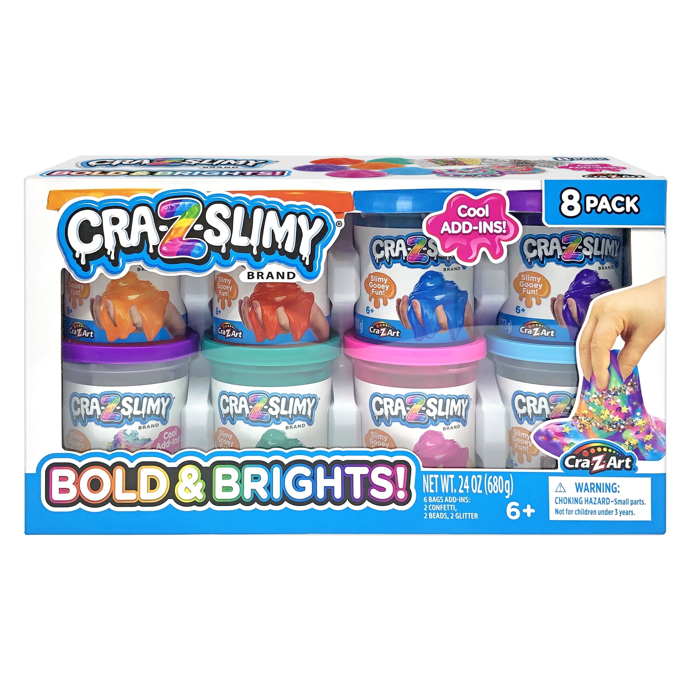 (2 pack)Cra-Z-Art's Cra-Z-Slimy Bold & Bright 8 Pack Multicolor Premade ...