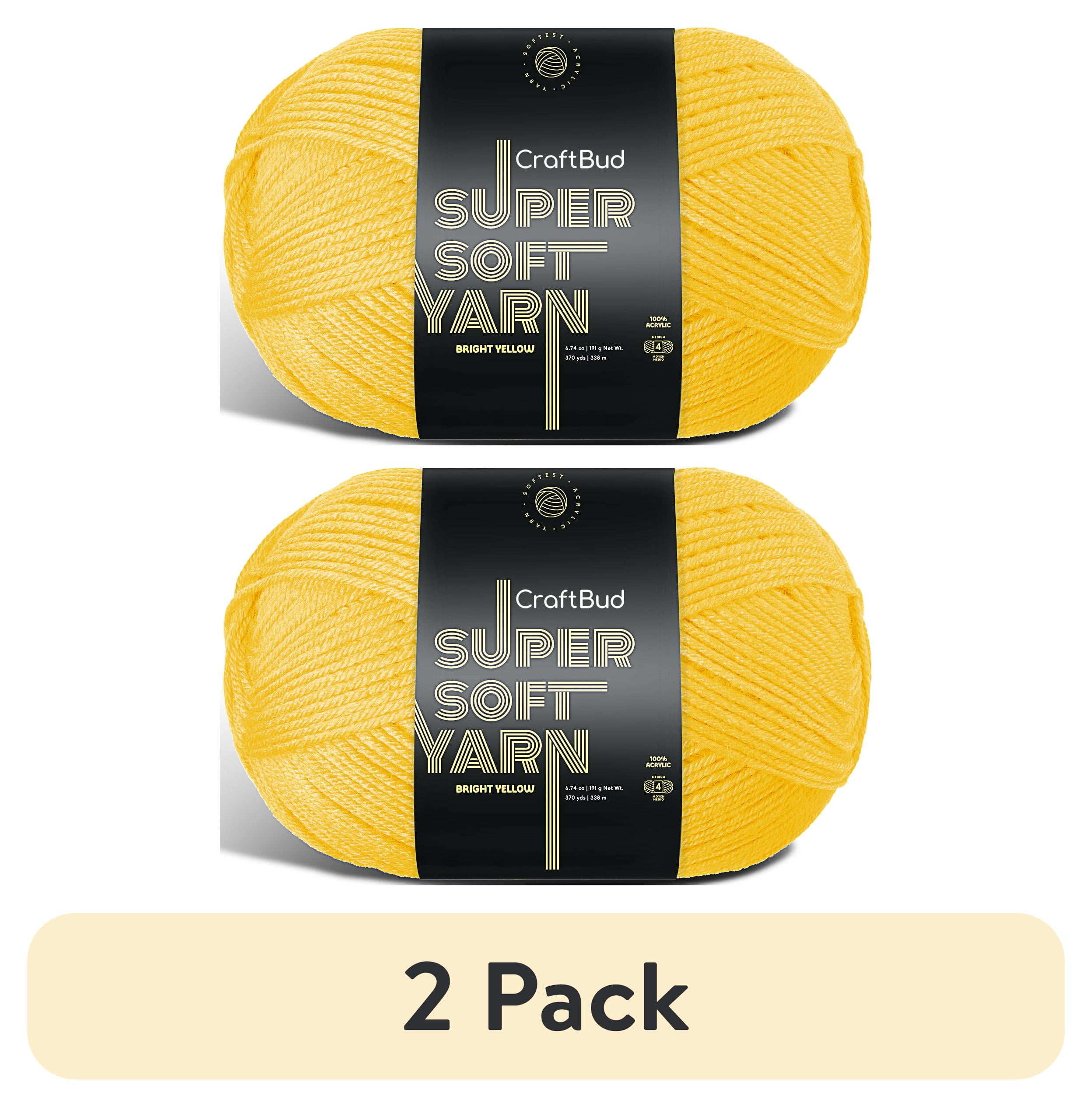 (2 pack) Craftbud Acrylic Yarn For Crocheting And Knitting, (370 Yards ...