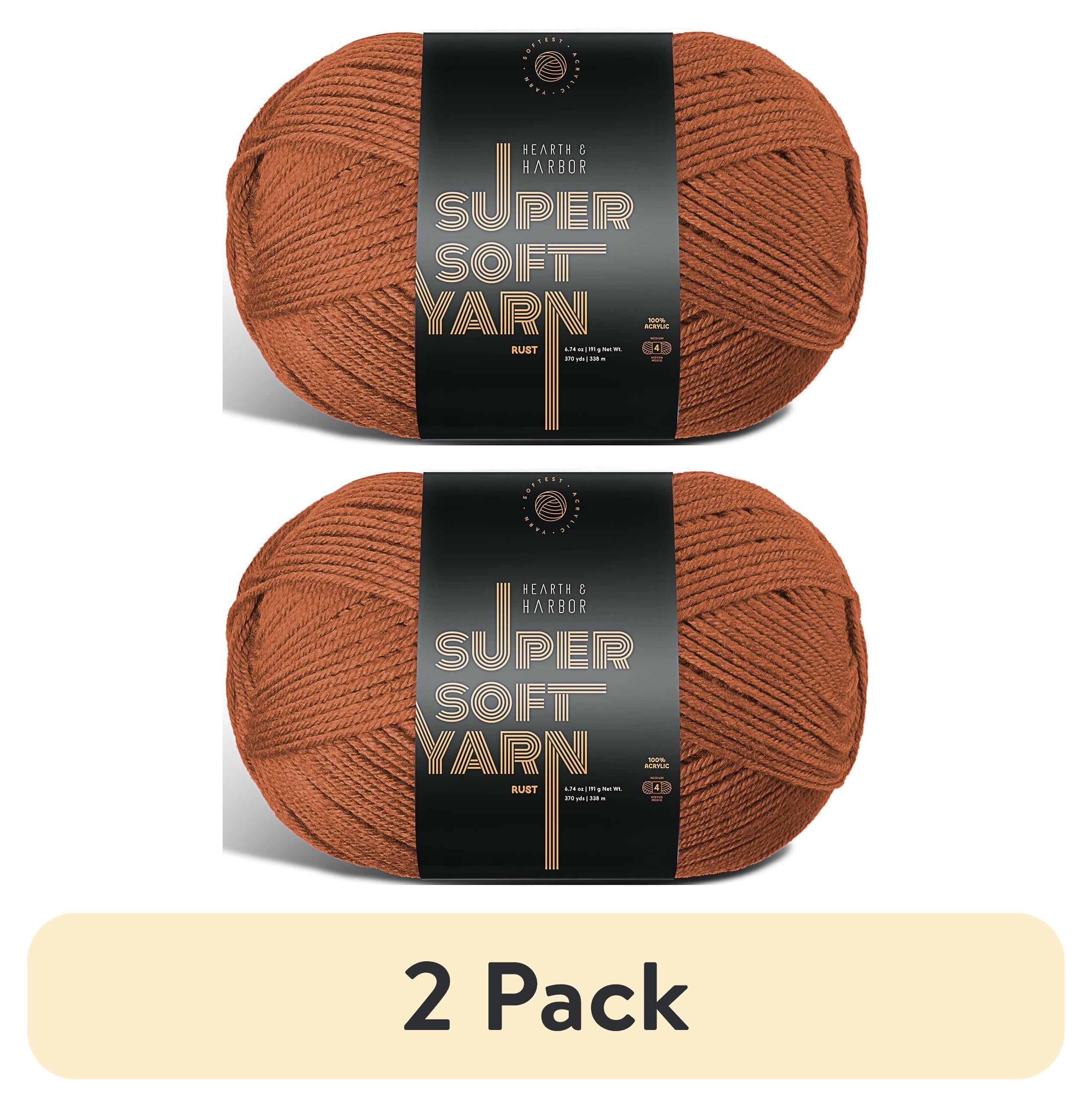(2 pack) Craftbud Acrylic Yarn For Crocheting And Knitting, (370 Yards ...