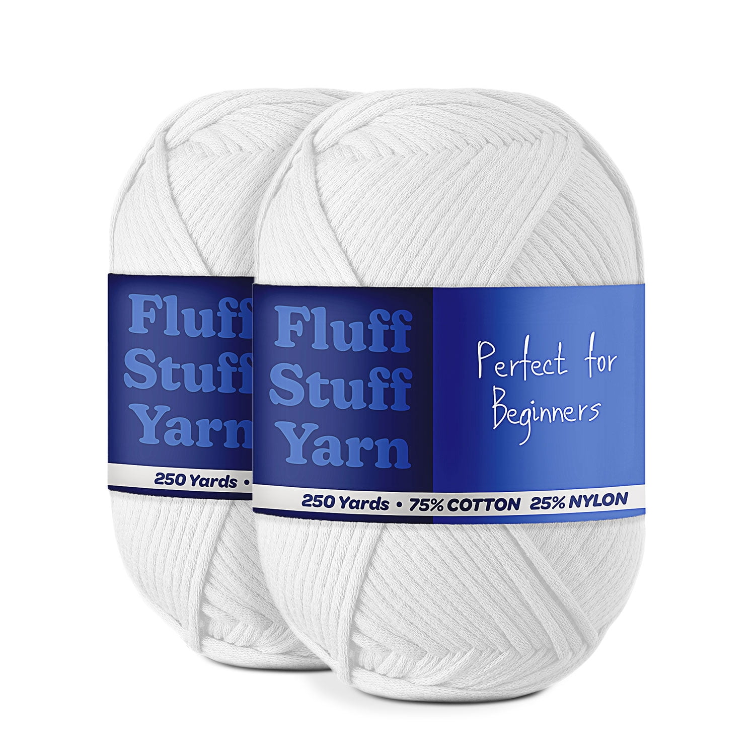 (2 pack) Craftbud Cotton Yarn For Crocheting And Knitting, (250 Yards ...