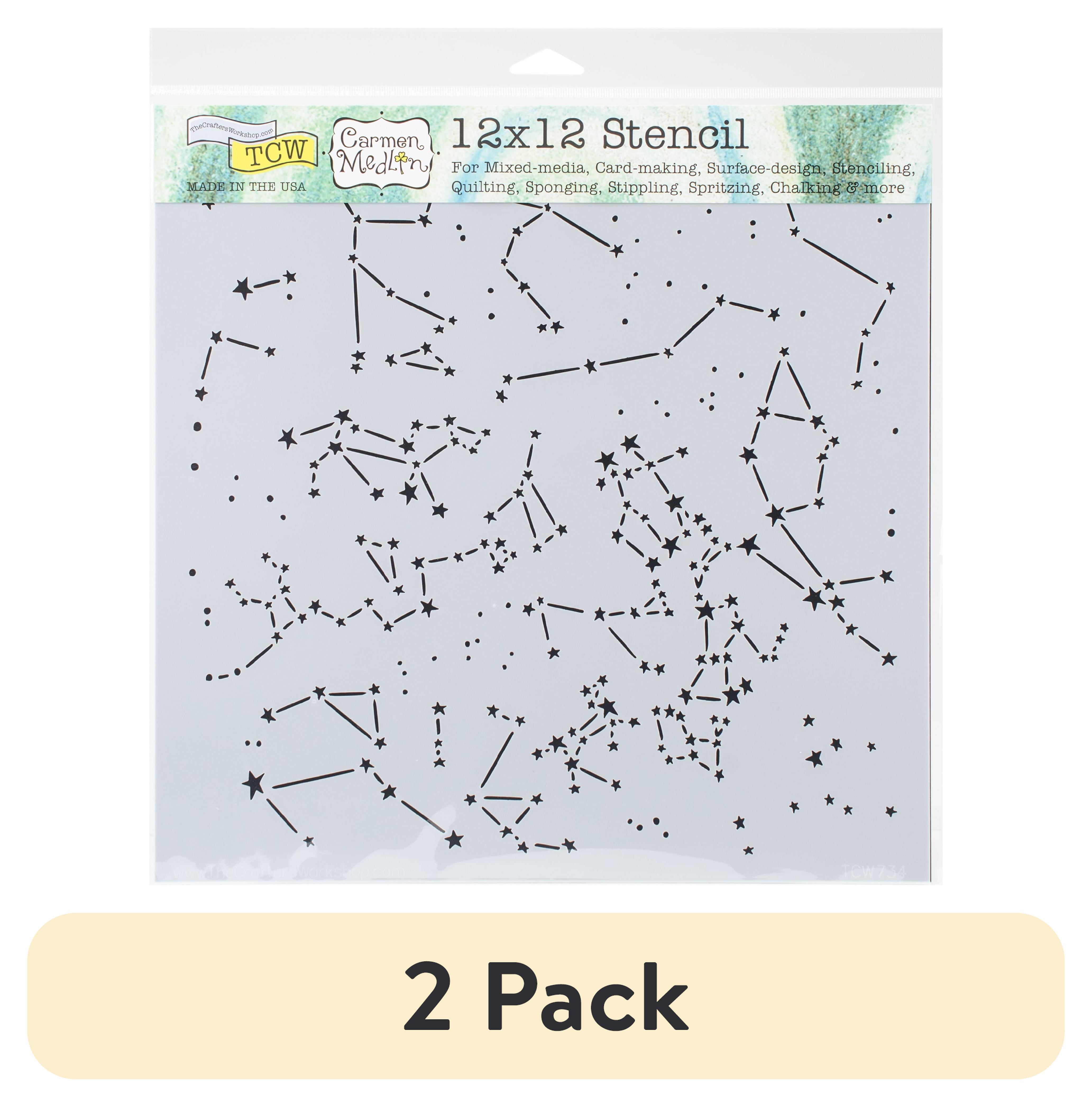 (2 pack) Crafter's Workshop Template 12"X12"-Constellations - Walmart.com