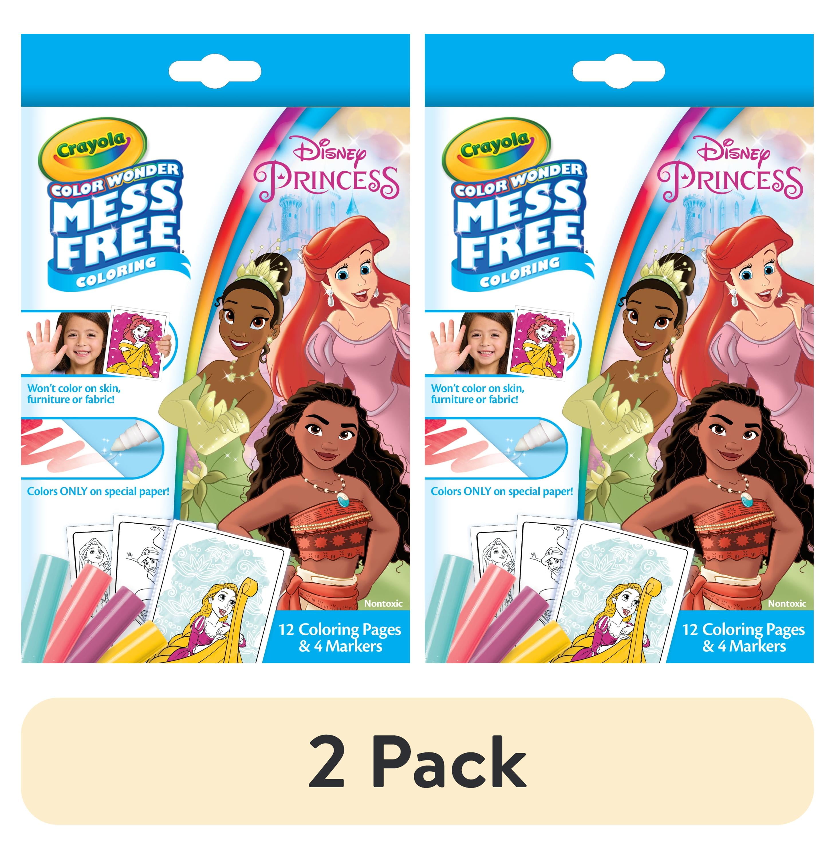 (2 pack) Crayola Color Wonder Disney Princess Mini Box Set, 12 Pgs & 4 ...