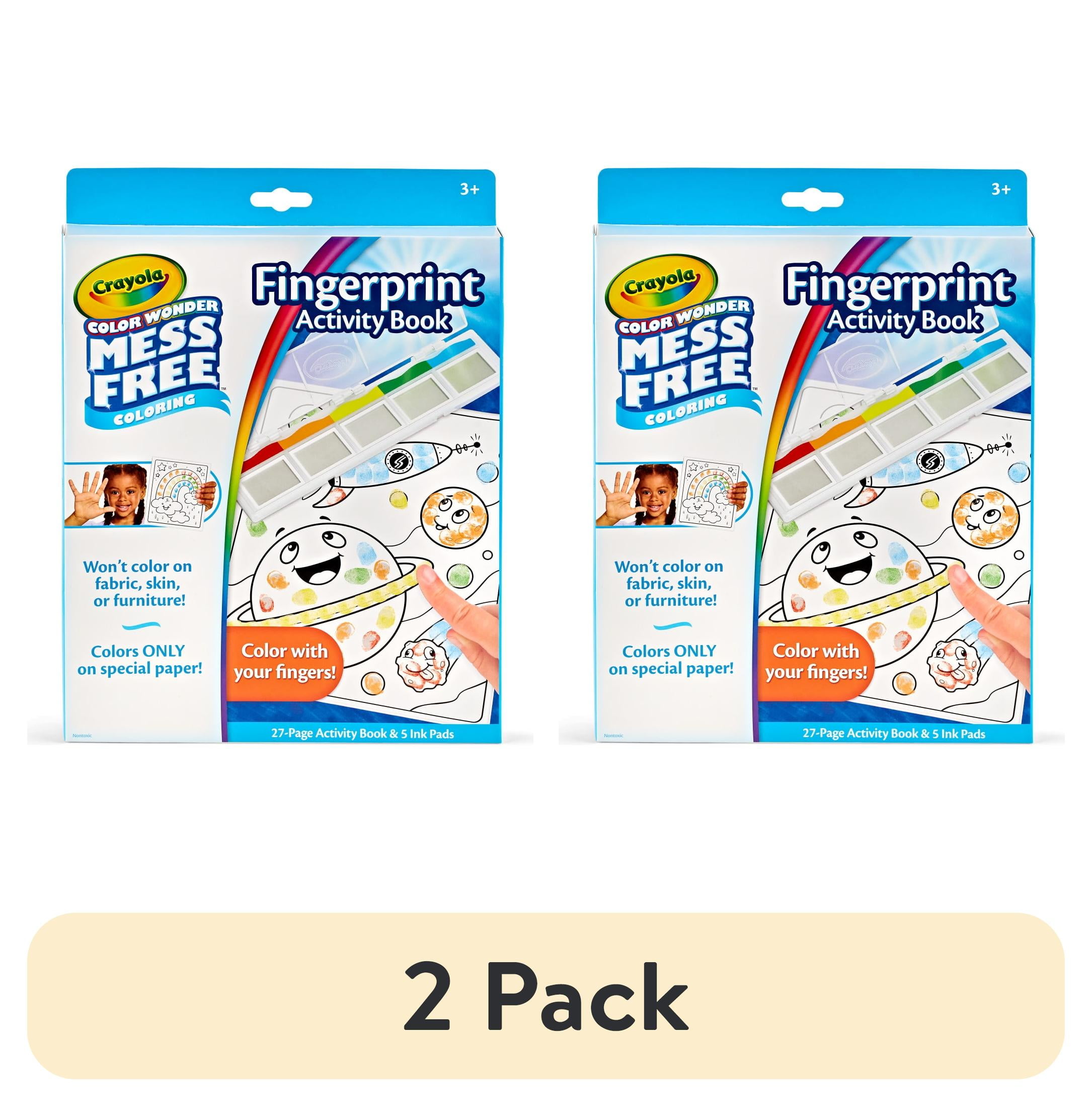 (2 pack) Crayola Color Wonder Mess Free Fingerprint Activity Book, 27 ...
