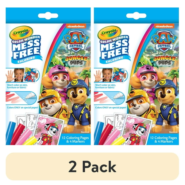 (2 pack) Crayola Color Wonder Paw Patrol Mini Box Set, 12 Coloring ...