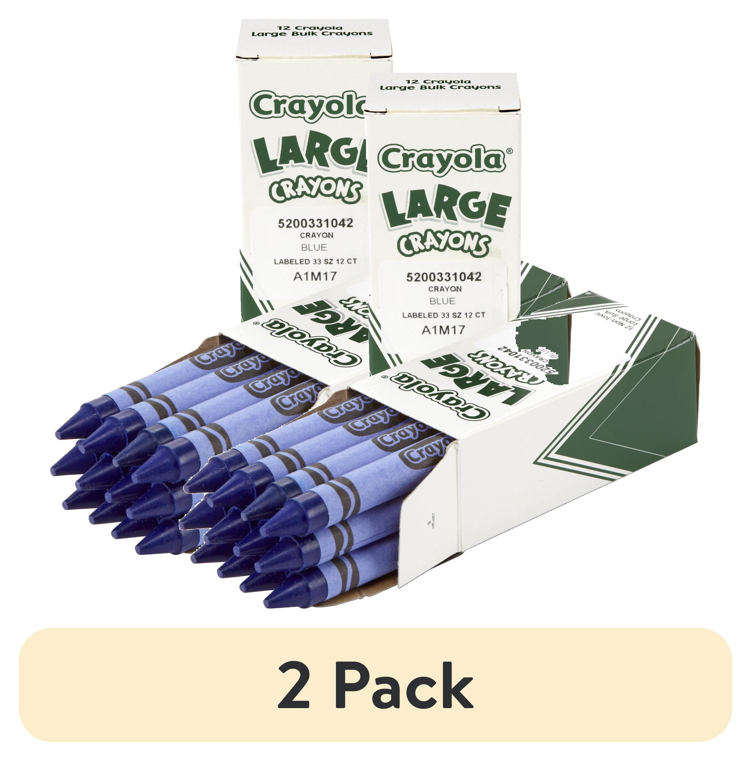 (2 pack) Crayola Large Non-Toxic Single-Color Crayon Refill, 7/16 X 4 ...
