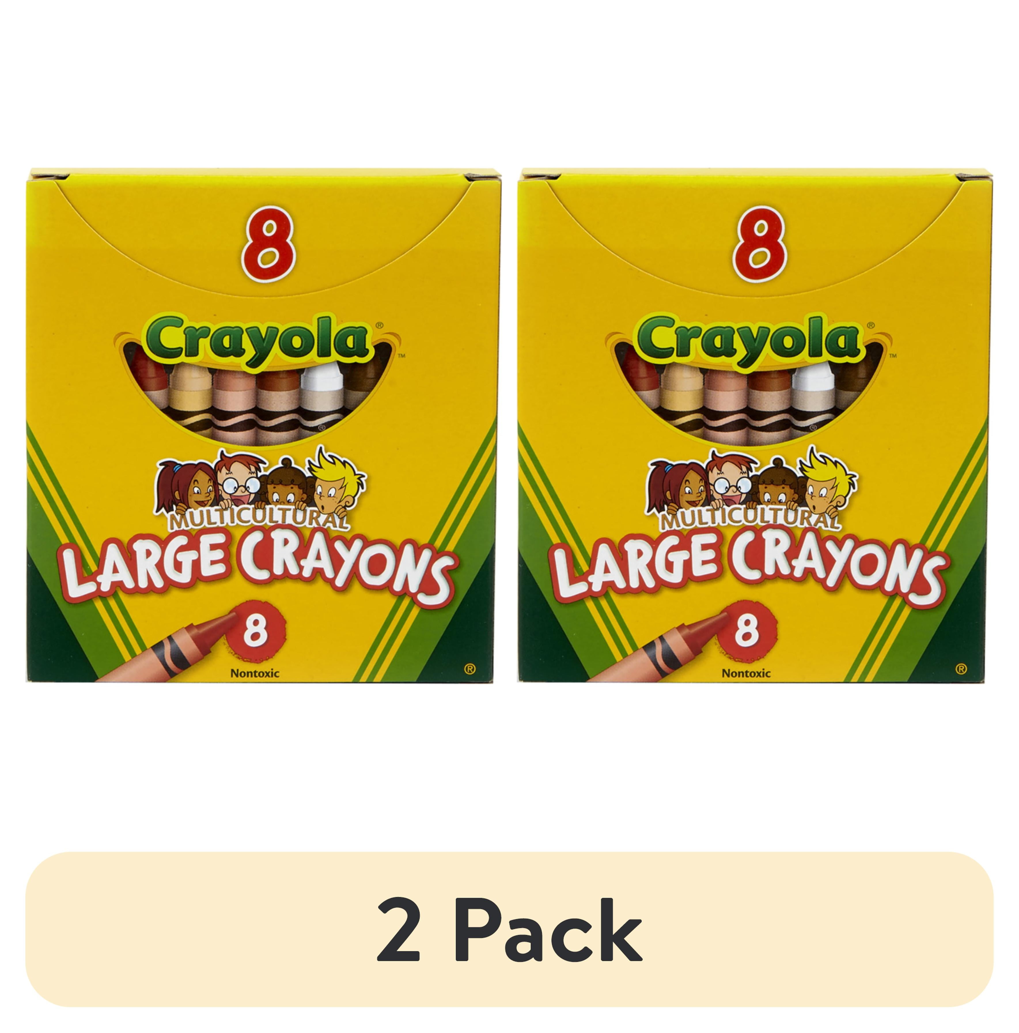 (2 pack) Crayola Multicultural Crayons, Large, 8 Pack - Walmart.com