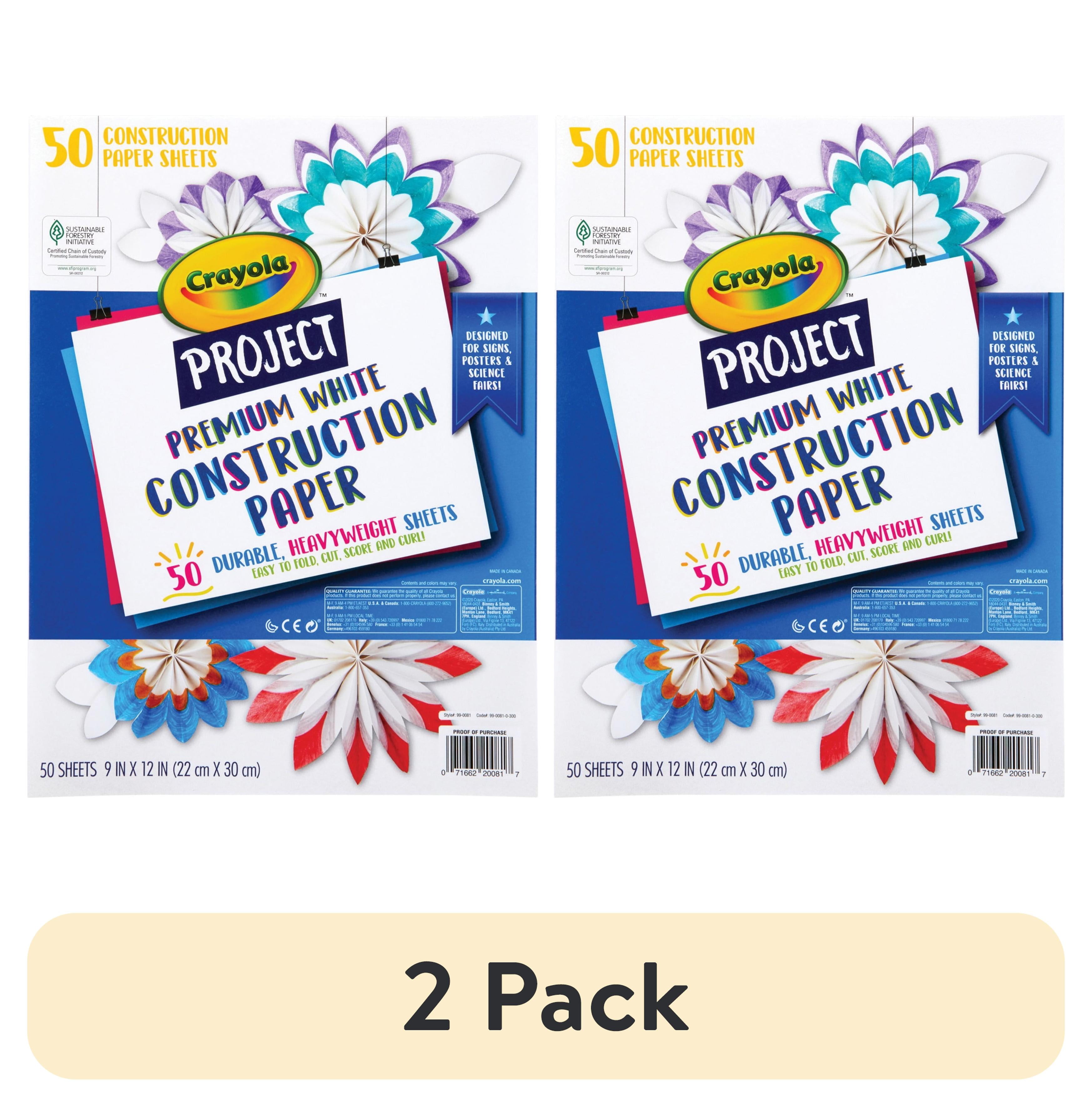(2 pack) Crayola Premium Construction Paper - Walmart.com