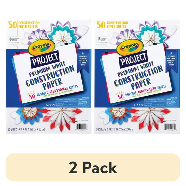 (2 pack) Crayola Premium Construction Paper - Walmart Business Supplies