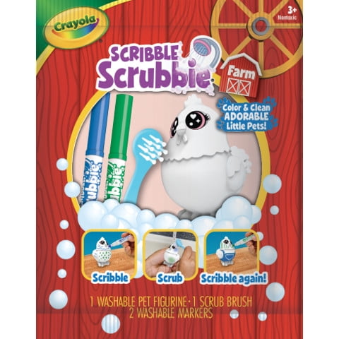 (2 pack) Crayola Scribble Scrubbie Pets, 1 Count, Farm Animal Toys ...