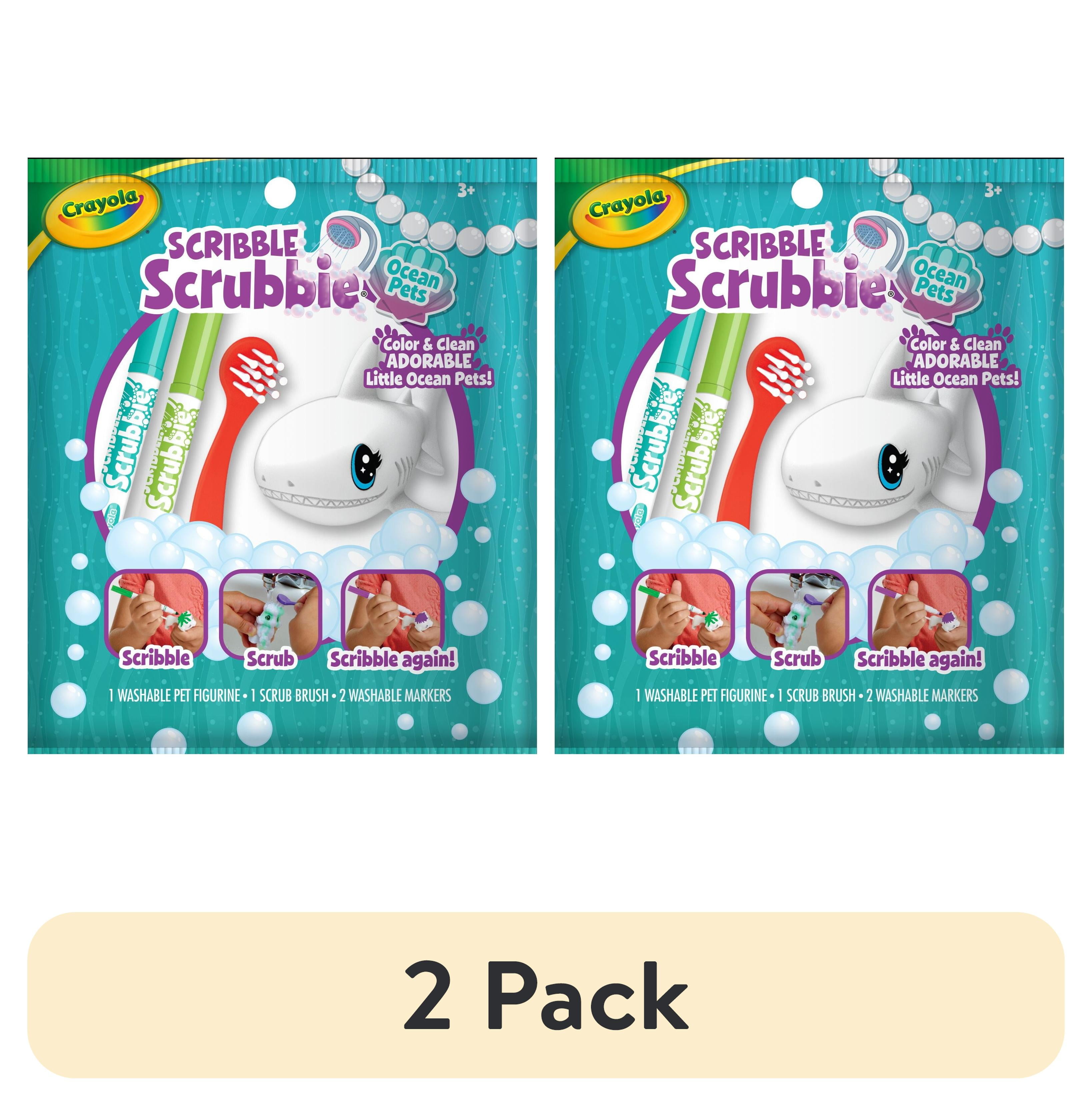 (2 pack) Crayola Scribble Scrubbie Pets, 1 Ct Mystery Ocean Animal Toys with Markers, Arts and ...