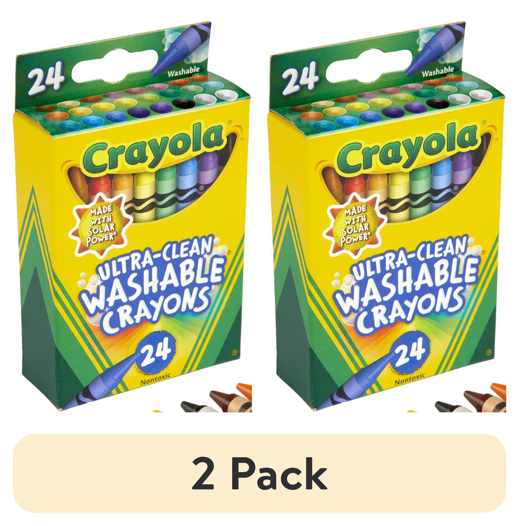 (2 pack) Crayola Ultra-Clean Washable Crayons, 24 Ct, School Supplies ...