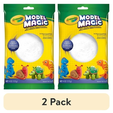 (2 pack) Crayola White Model Magic Modeling Material, 4 ounces ...