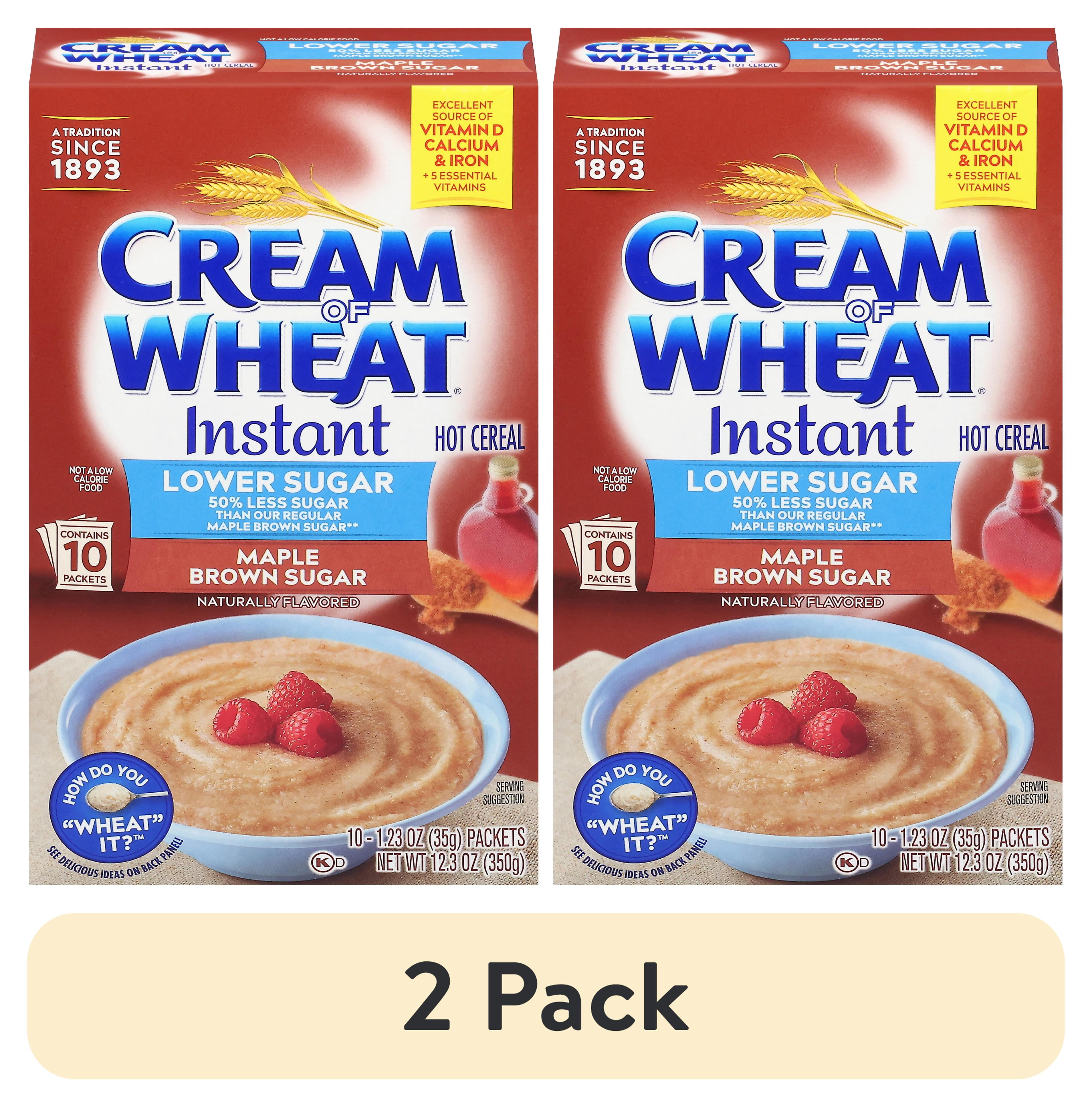 (2 pack) Cream of Wheat, Instant Hot Cereal, Maple Brown Sugar Flavor ...
