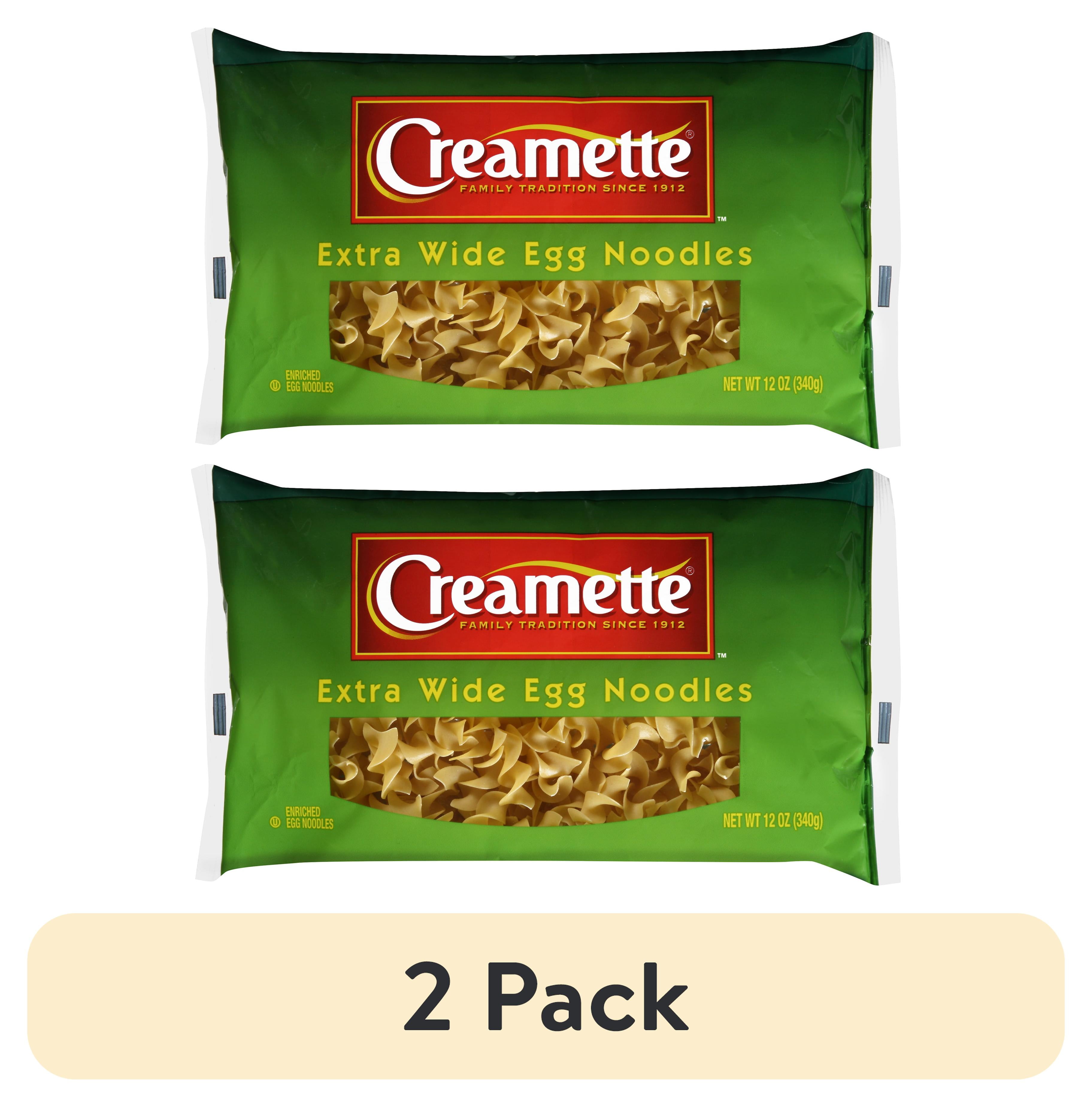(2 pack) Creamette Extra Wide Egg Noodles Pasta, 12-Ounce Bag - Walmart.com